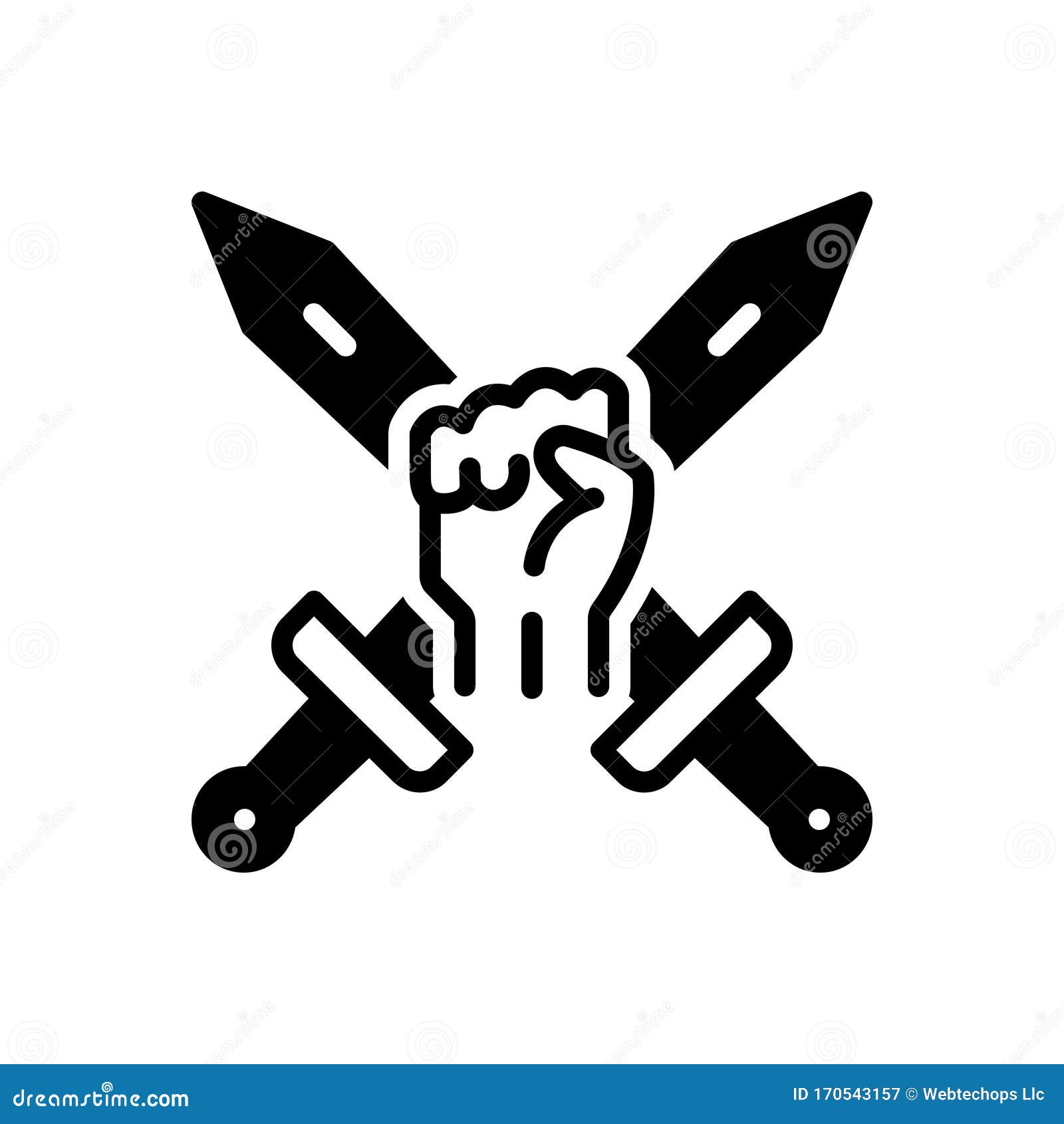 Black Solid Icon for Offensive, Weapon and Assault Stock Vector ...