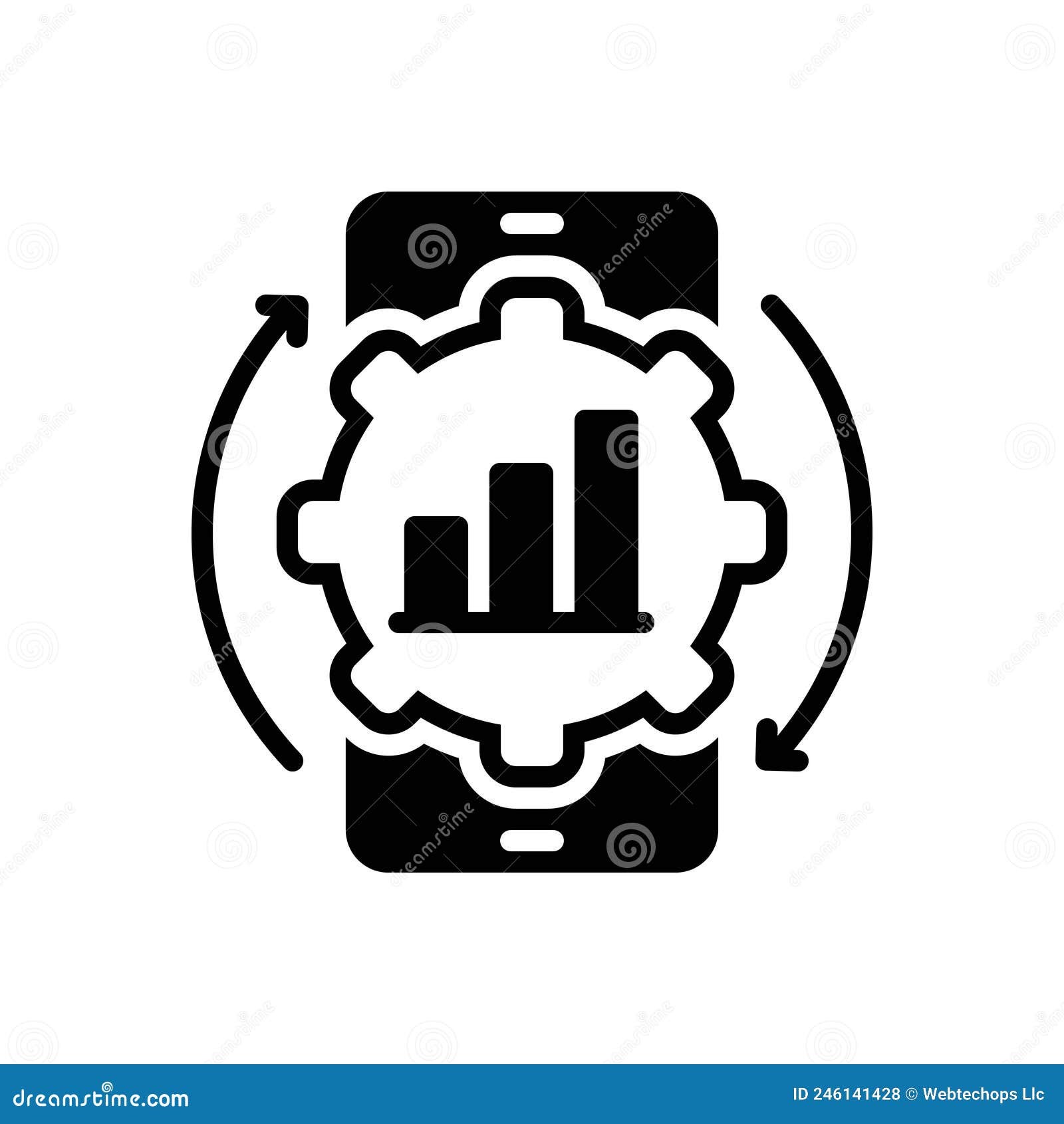 Black Solid Icon for Optimize, Process and Project Stock Vector ...