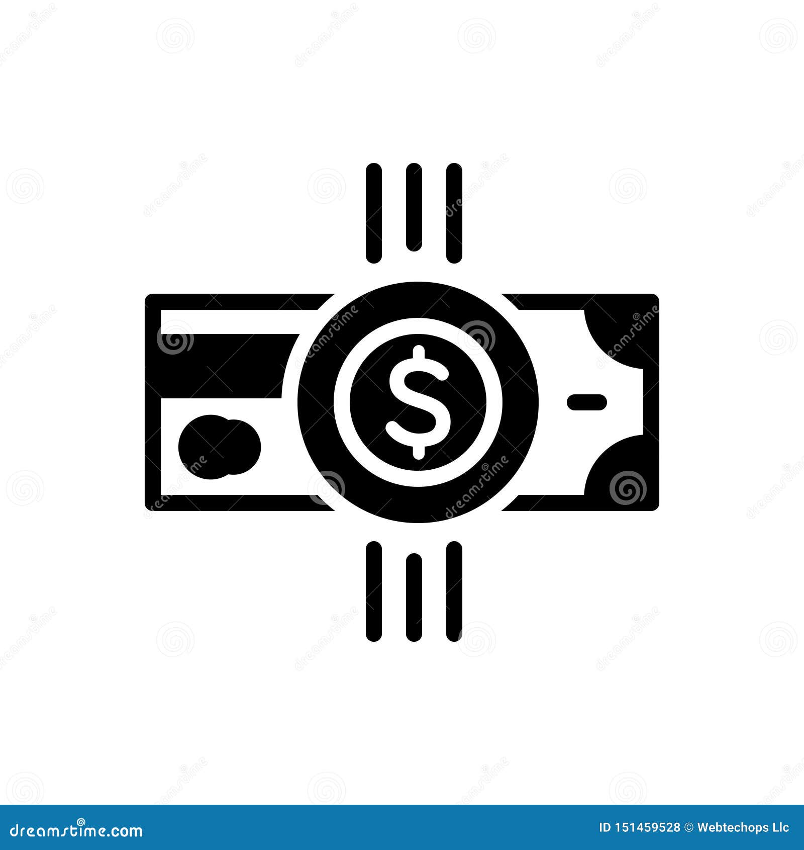 Black Solid Icon for Payment, Salary and Pay Stock Vector ...