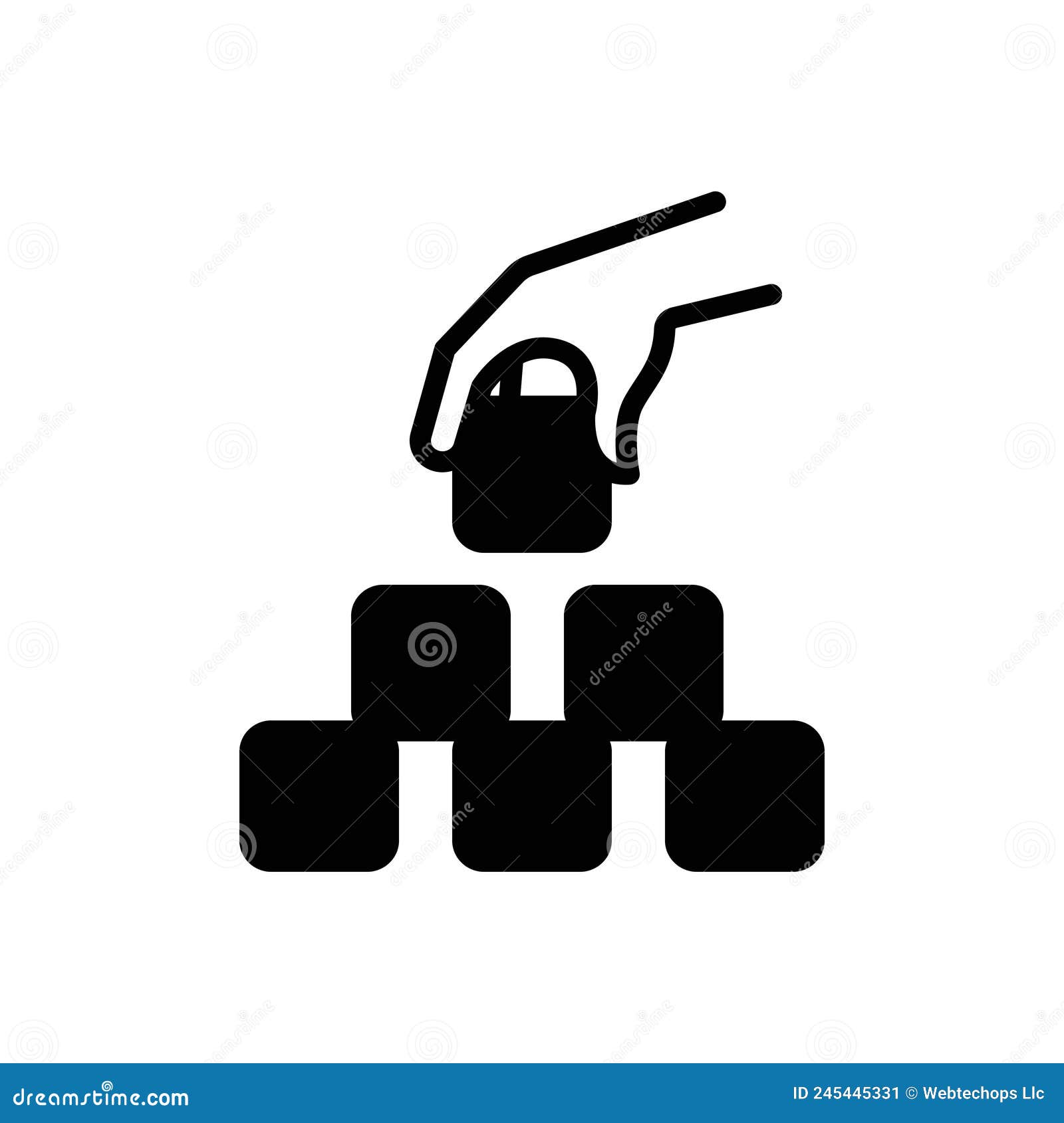 Black Solid Icon for Placing, Inset and Fixing Stock Vector ...