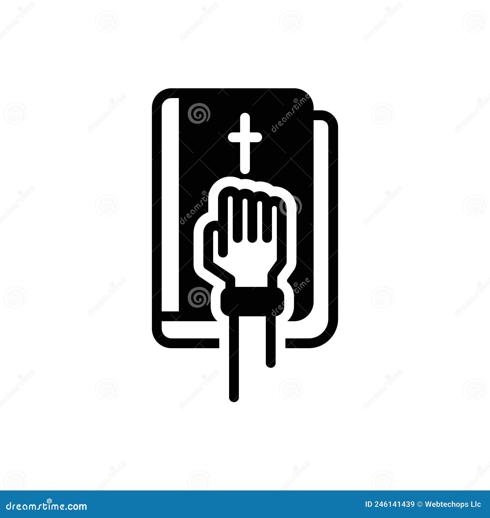 Black Solid Icon for Pledge, Promise and Resolution Stock Vector ...