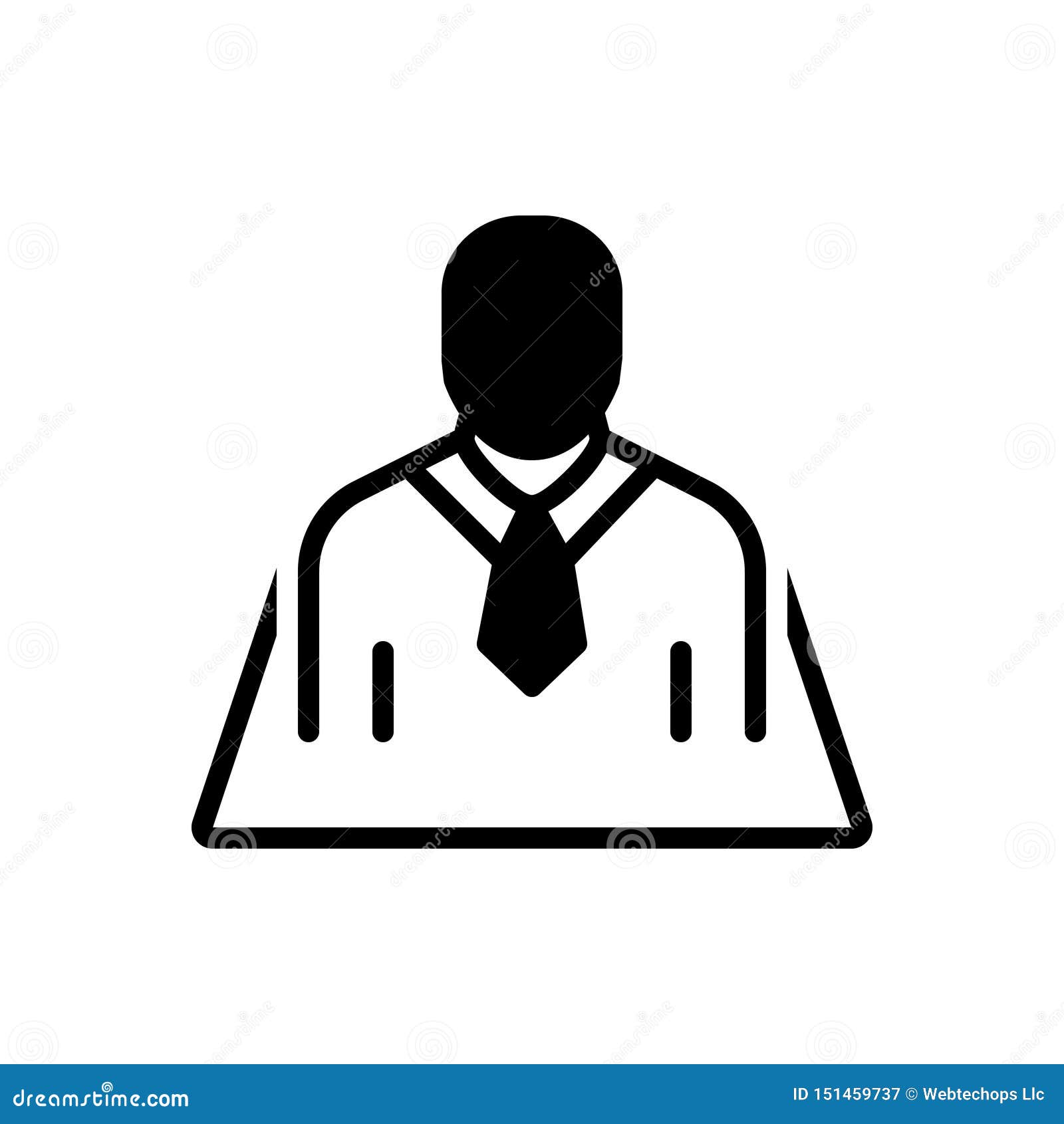 Black Solid Icon for Position, Designation and Appointment Stock Vector ...