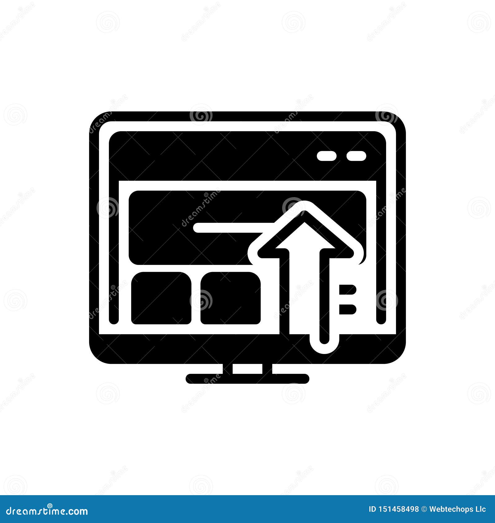 Black Solid Icon for Publish, Issue and Technology Stock Illustration ...