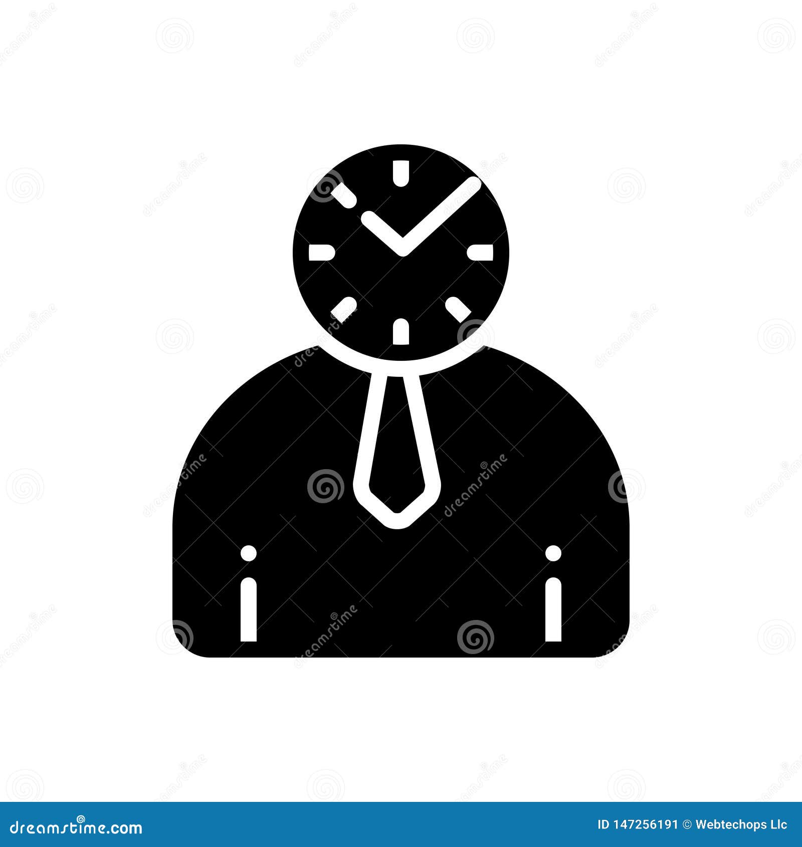 Black Solid Icon for Punctual, Timely and Periodic Stock Vector ...