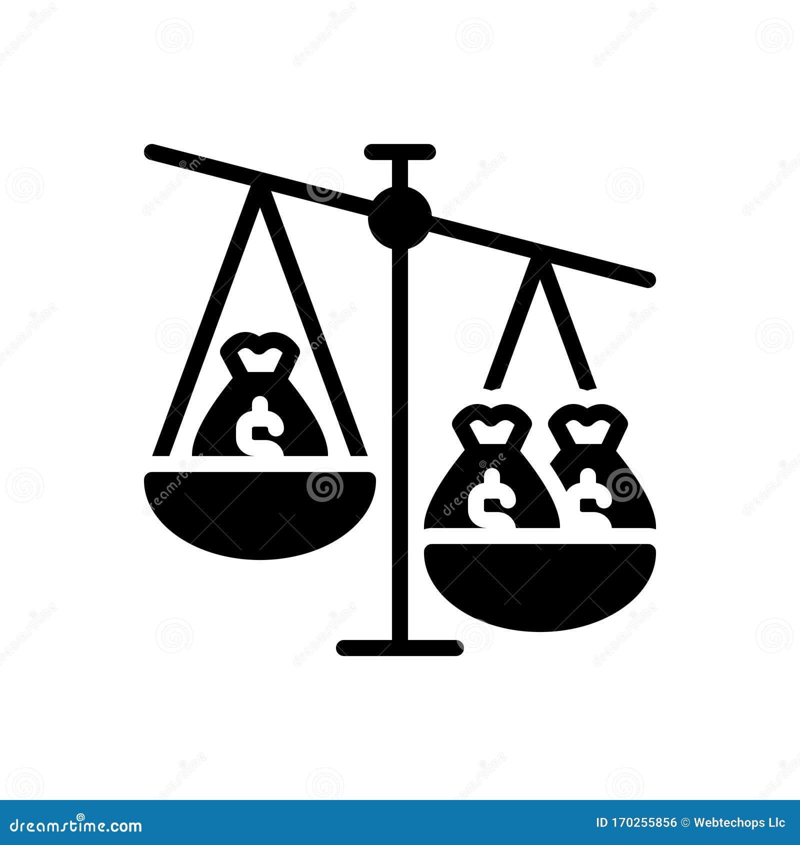 Black Solid Icon for Ratio, Proportion and Comparative Stock Vector ...