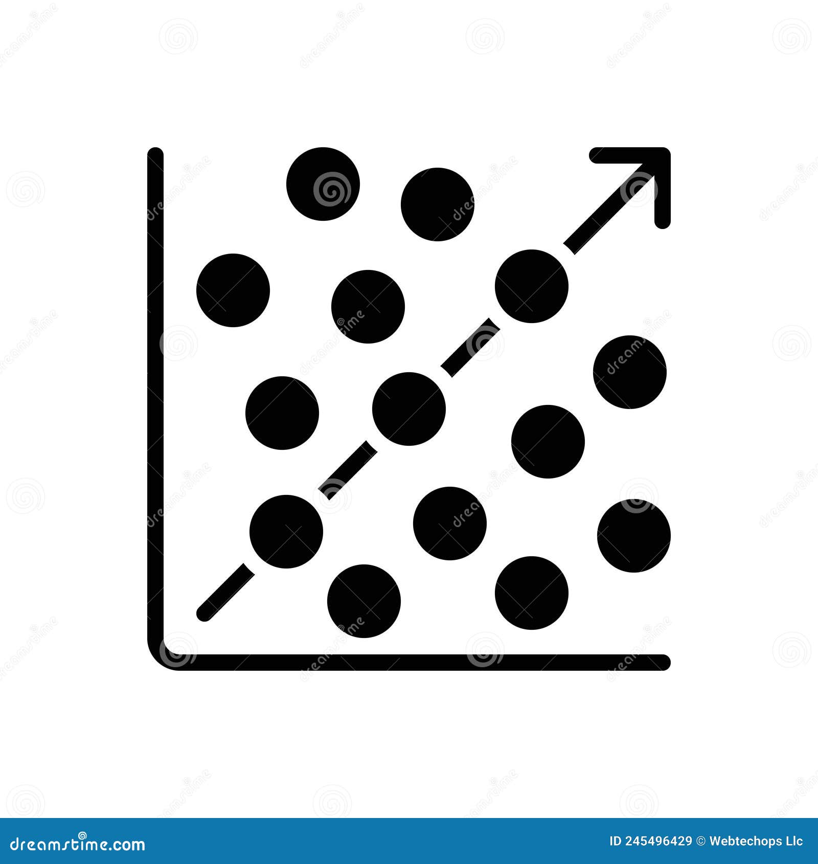 Black Solid Icon for Regression, Return and Comeback Stock Vector ...