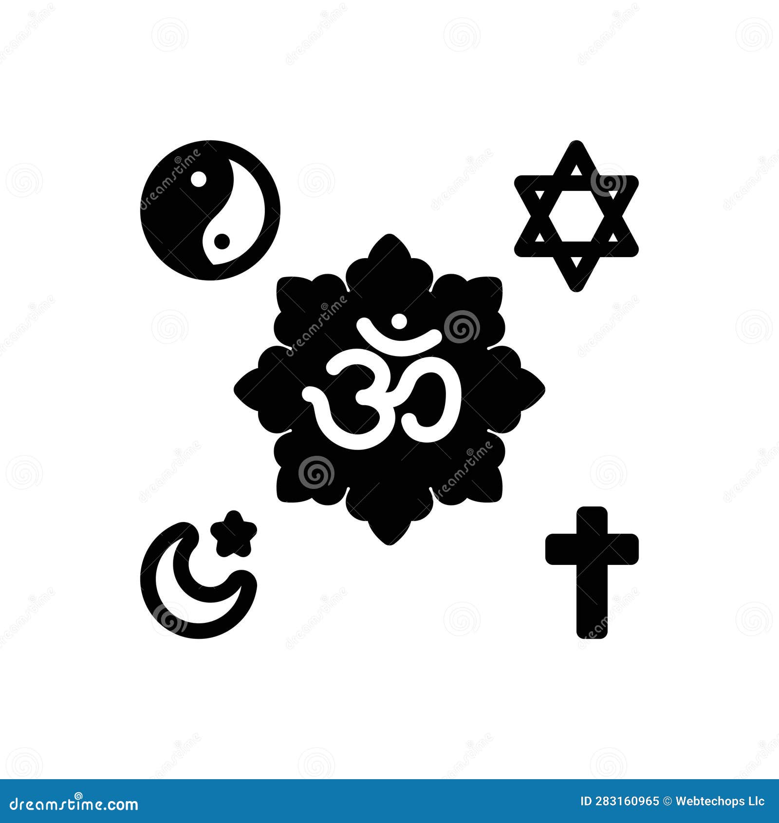 Black Solid Icon for Religious, Virtuous and Belief Stock Vector ...