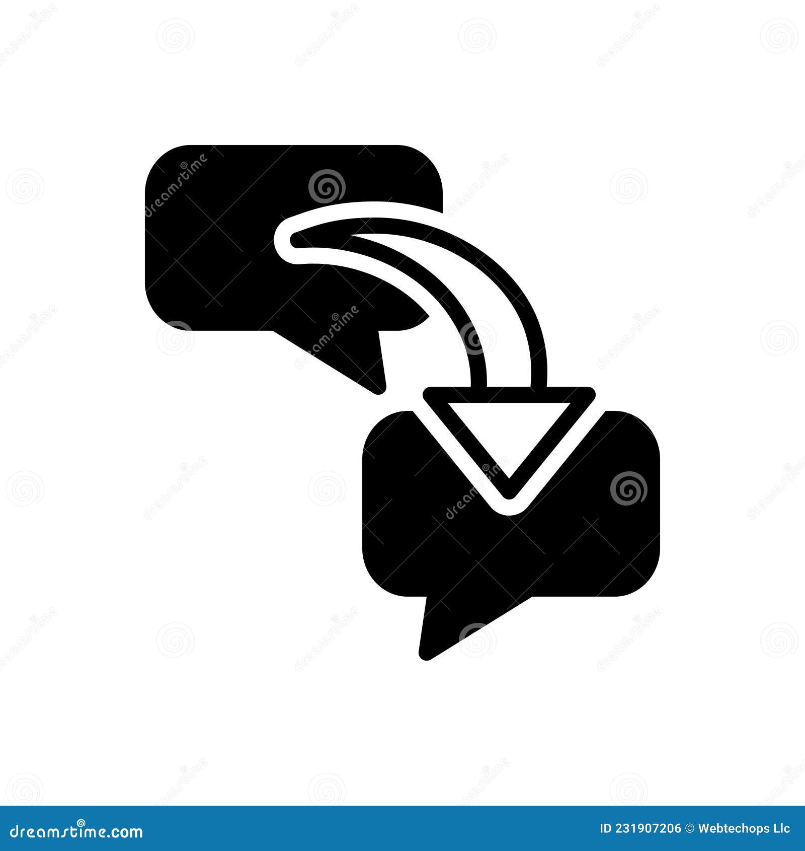 Black Solid Icon for Respond, Chat and Bubble Stock Vector ...