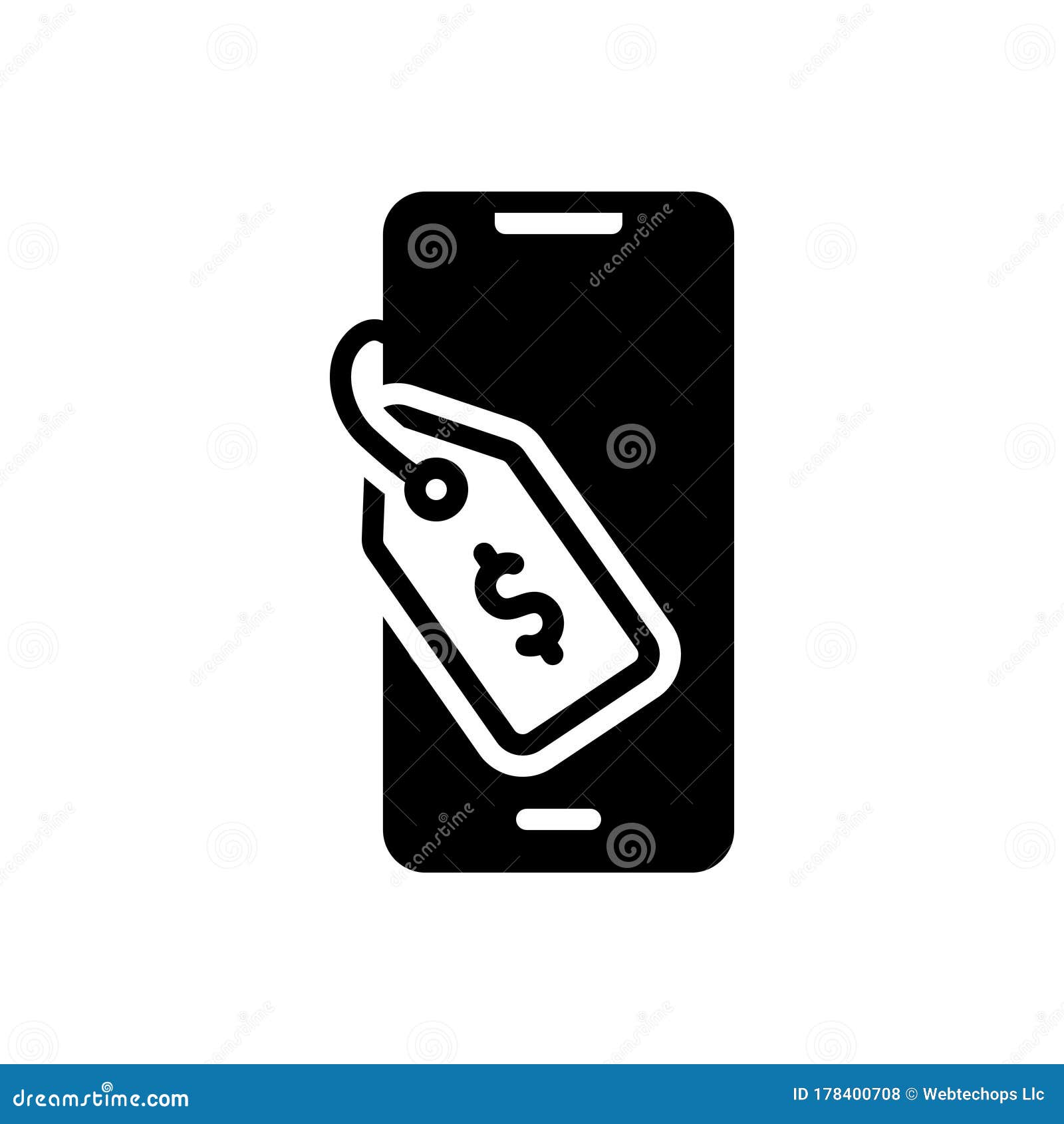 Black Solid Icon for Sell, Market and Vend Stock Vector - Illustration ...