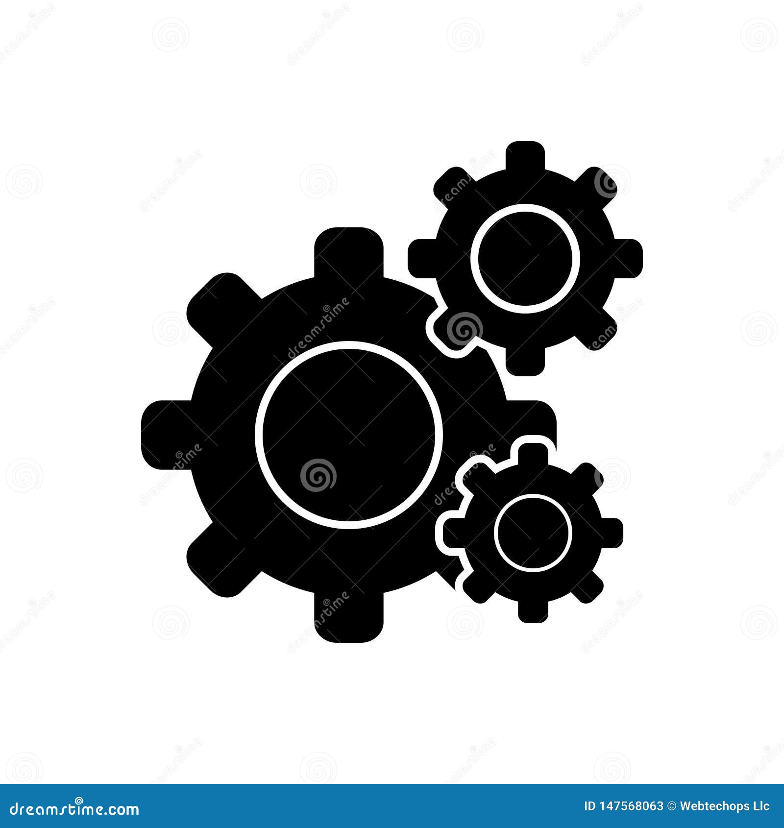 Black Solid Icon for Settings Tool, Technical and App Stock Vector ...