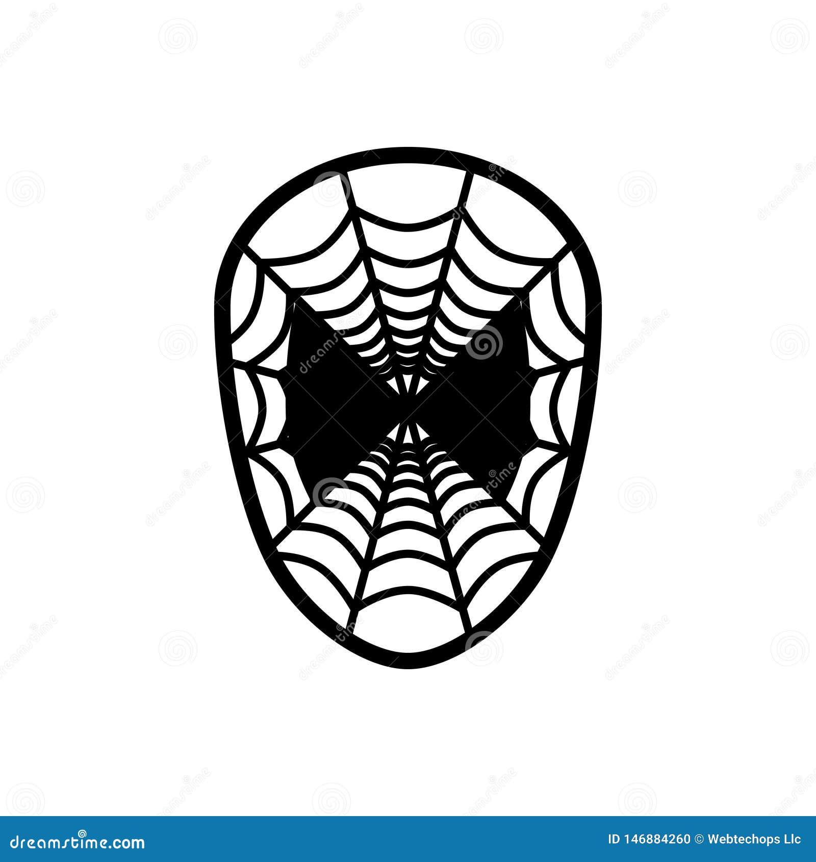 Black Solid Icon for Spider Mask, Spider and Toy Stock Illustration ...