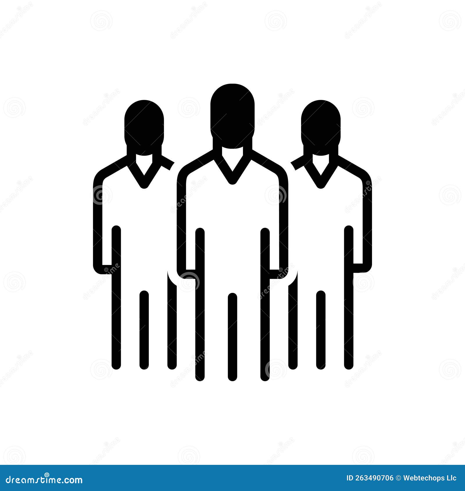 Black Solid Icon for Staff, Employees and Workers Stock Vector ...
