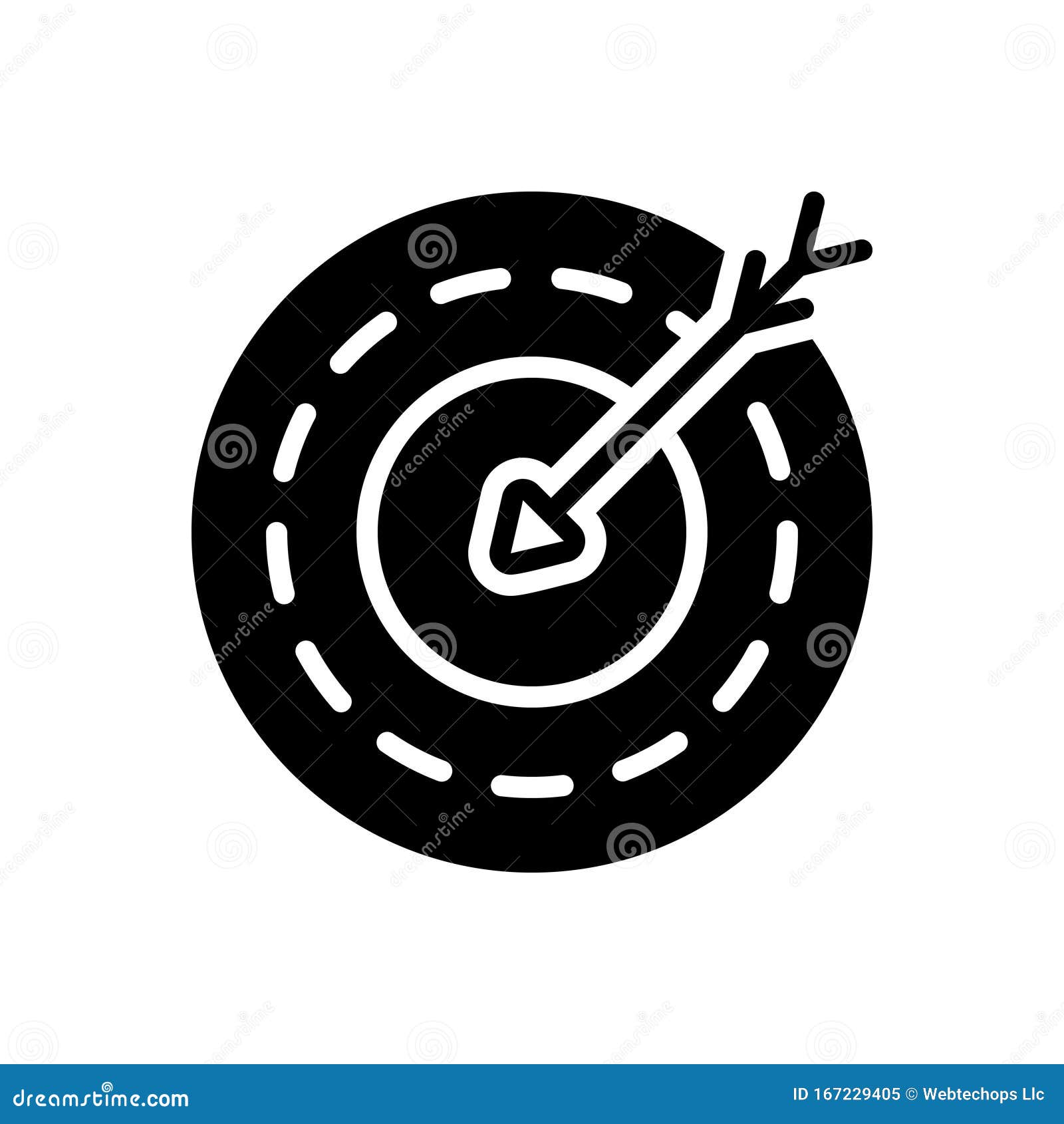 Black Solid Icon for Target, Destination and Ambition Stock Vector ...