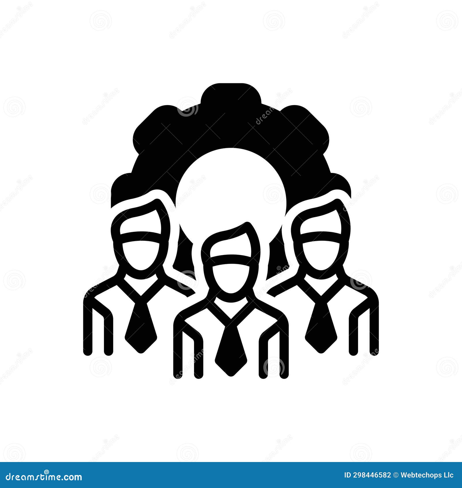 Black Solid Icon for Team, Management and Workforce Stock Vector ...