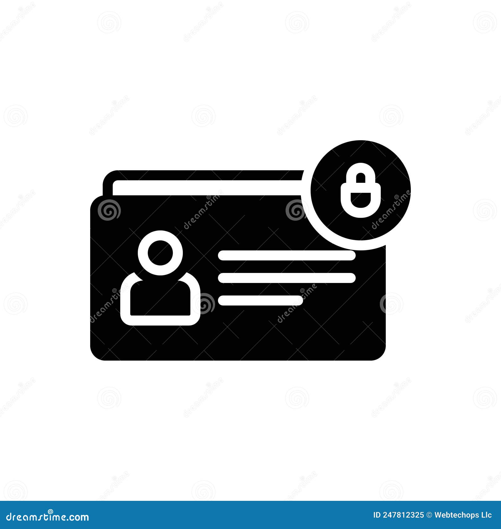 Black Solid Icon for Unauthorized, Personal and Access Stock Vector ...