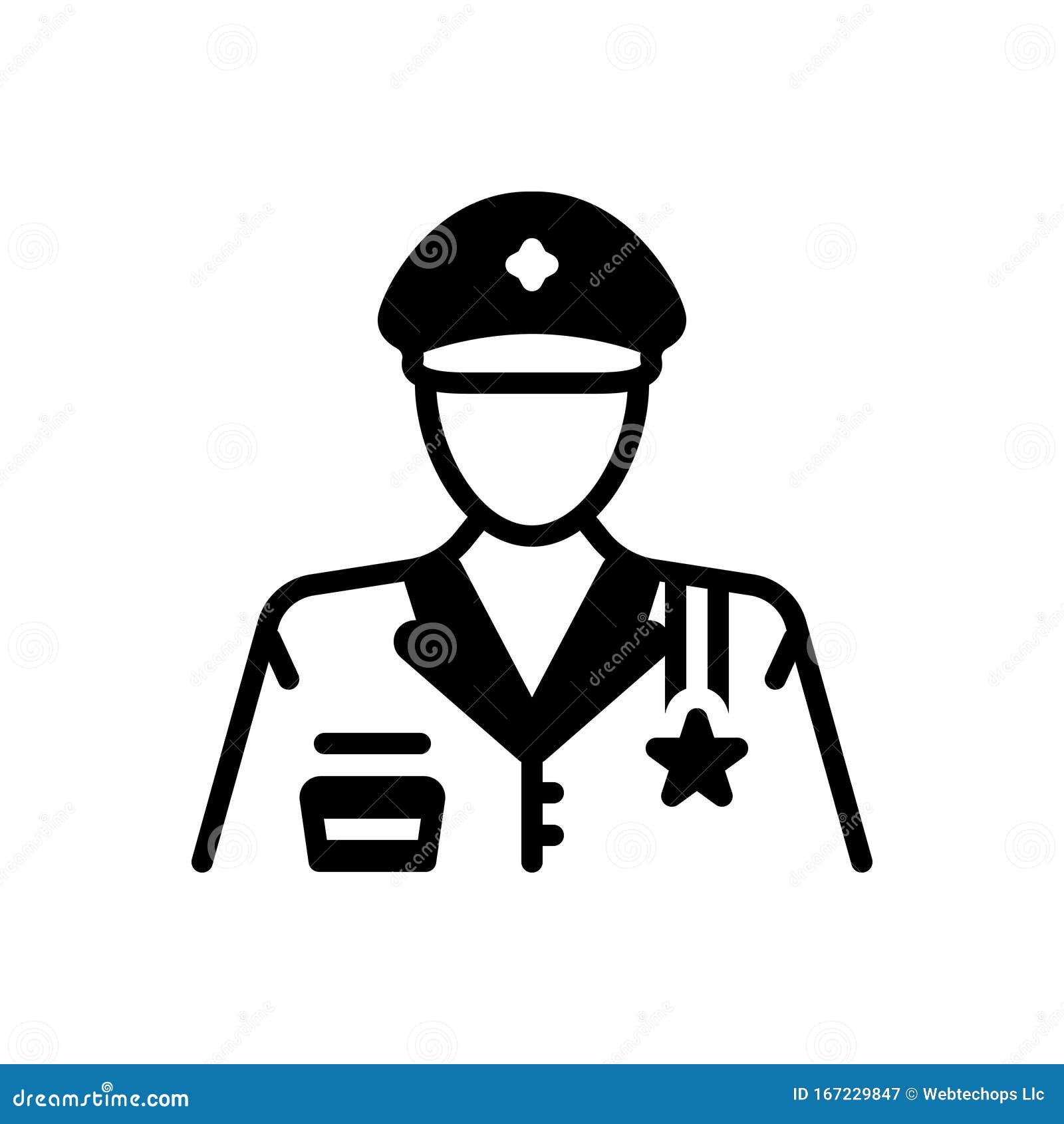 Black Solid Icon for Veteran, Long Serving and Seasoned Stock ...