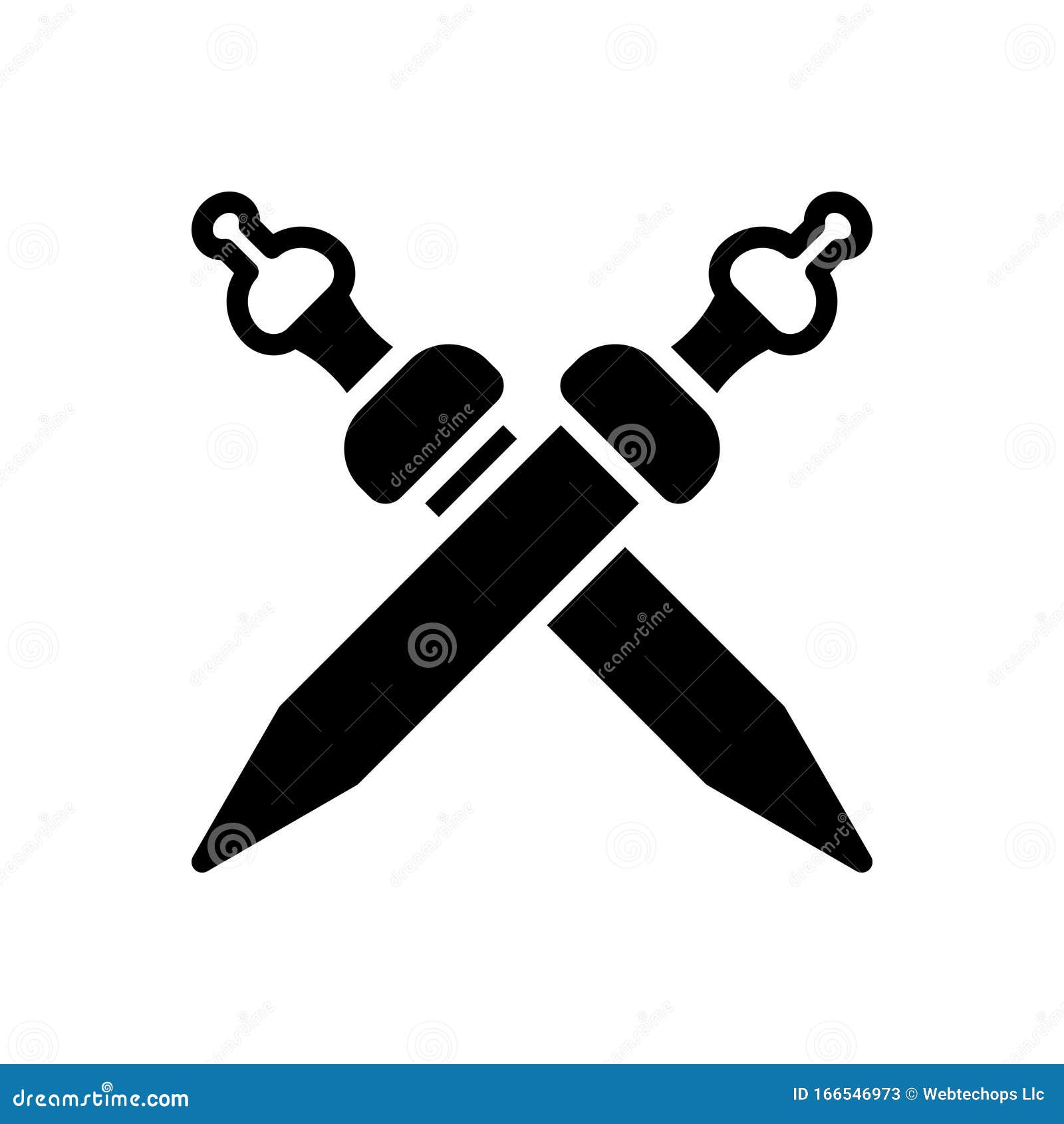 Black Solid Icon for War, Sword and Battle Stock Illustration ...