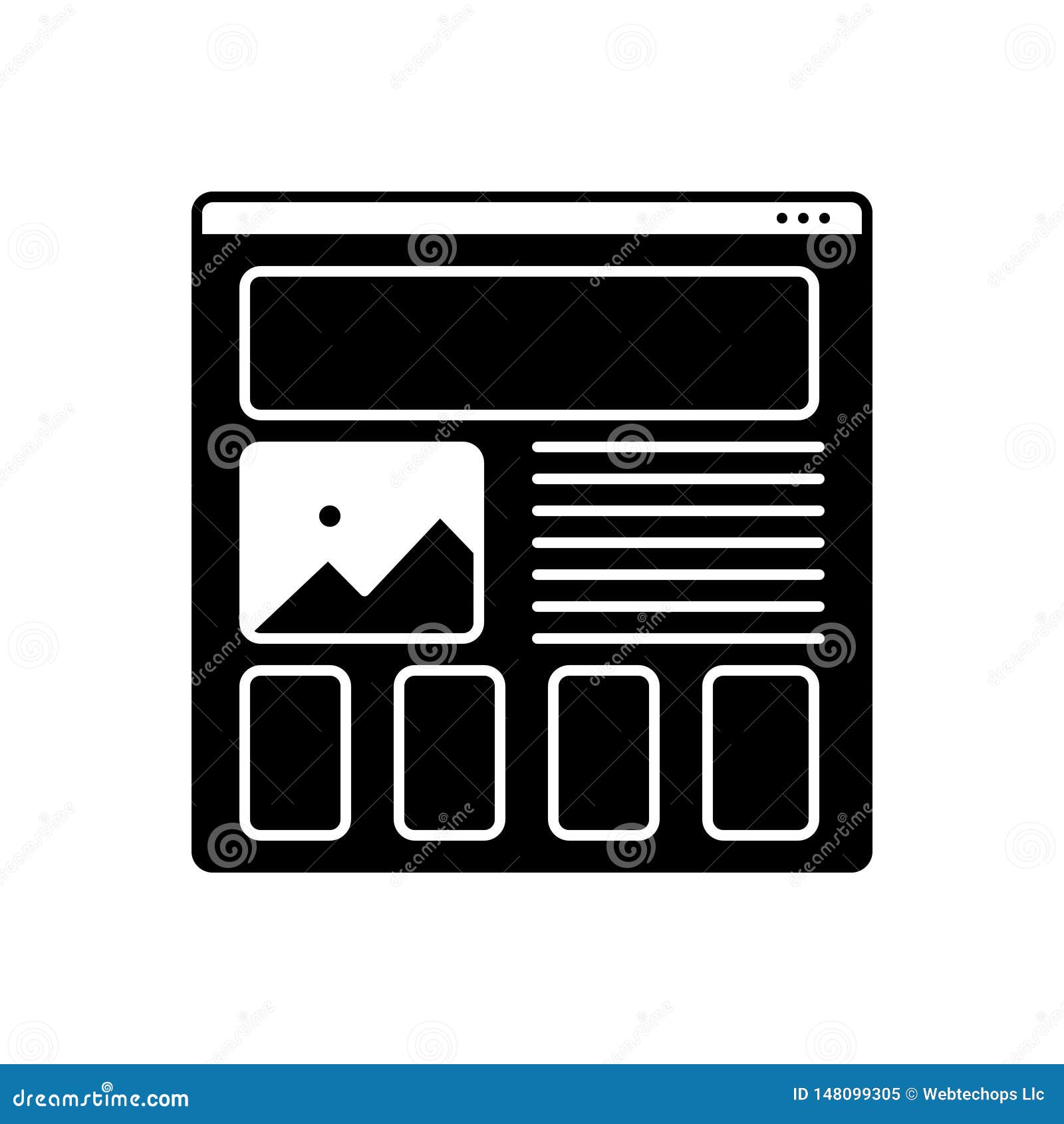 Black Solid Icon for Wireframing, Prototyping and Design Stock Vector ...