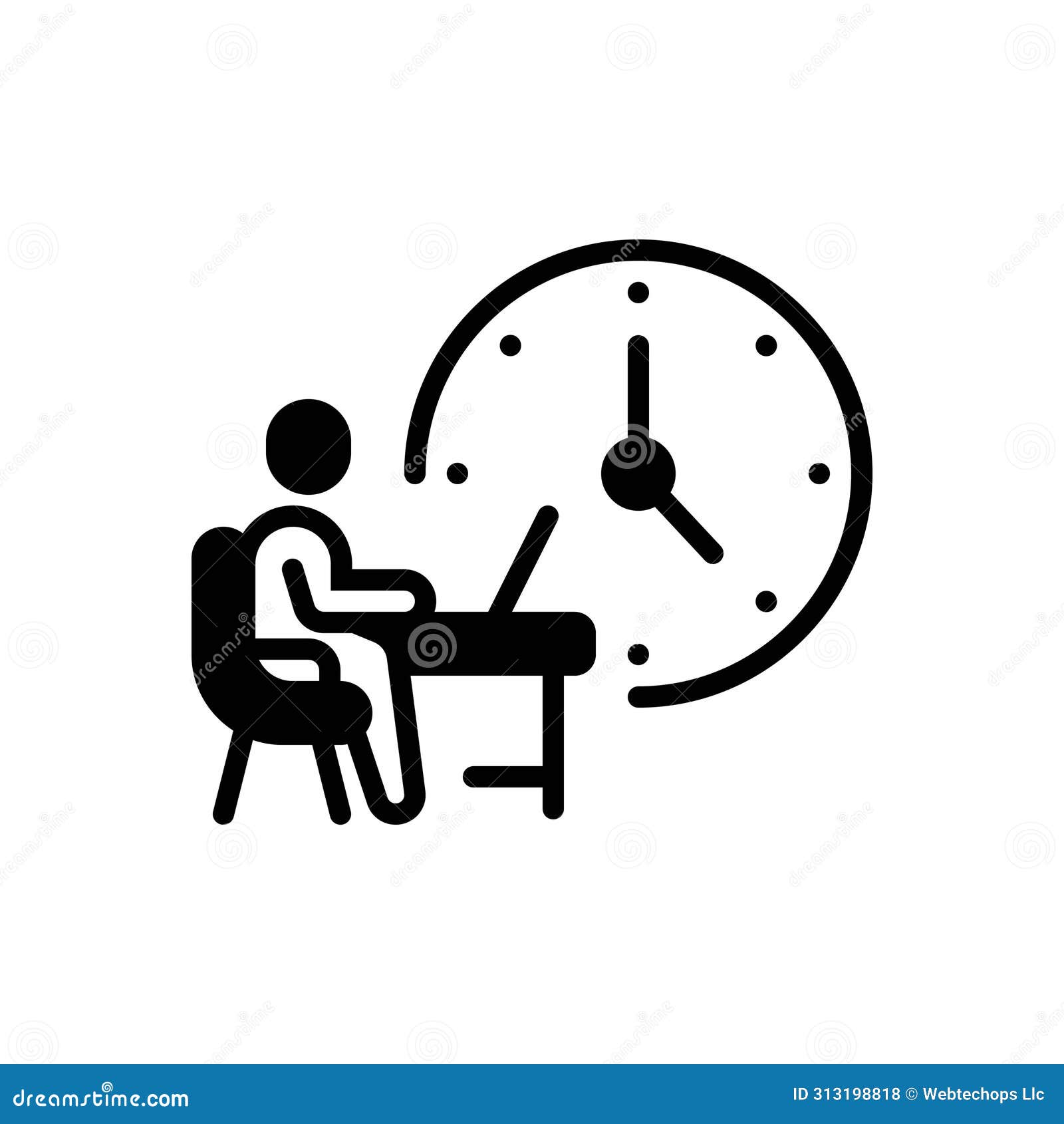Black Solid Icon for Working Hours, Working and Workplace Stock ... Black Solid Icon for Working Hours, Working and Workplace Stock ...
