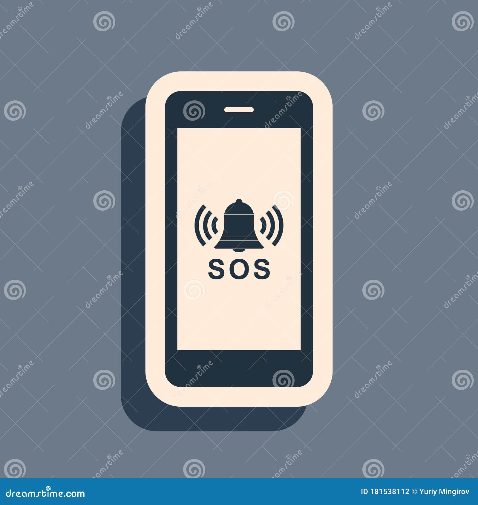 Black SOS Call Icon Isolated on Grey Background. 911, Emergency, Help ...