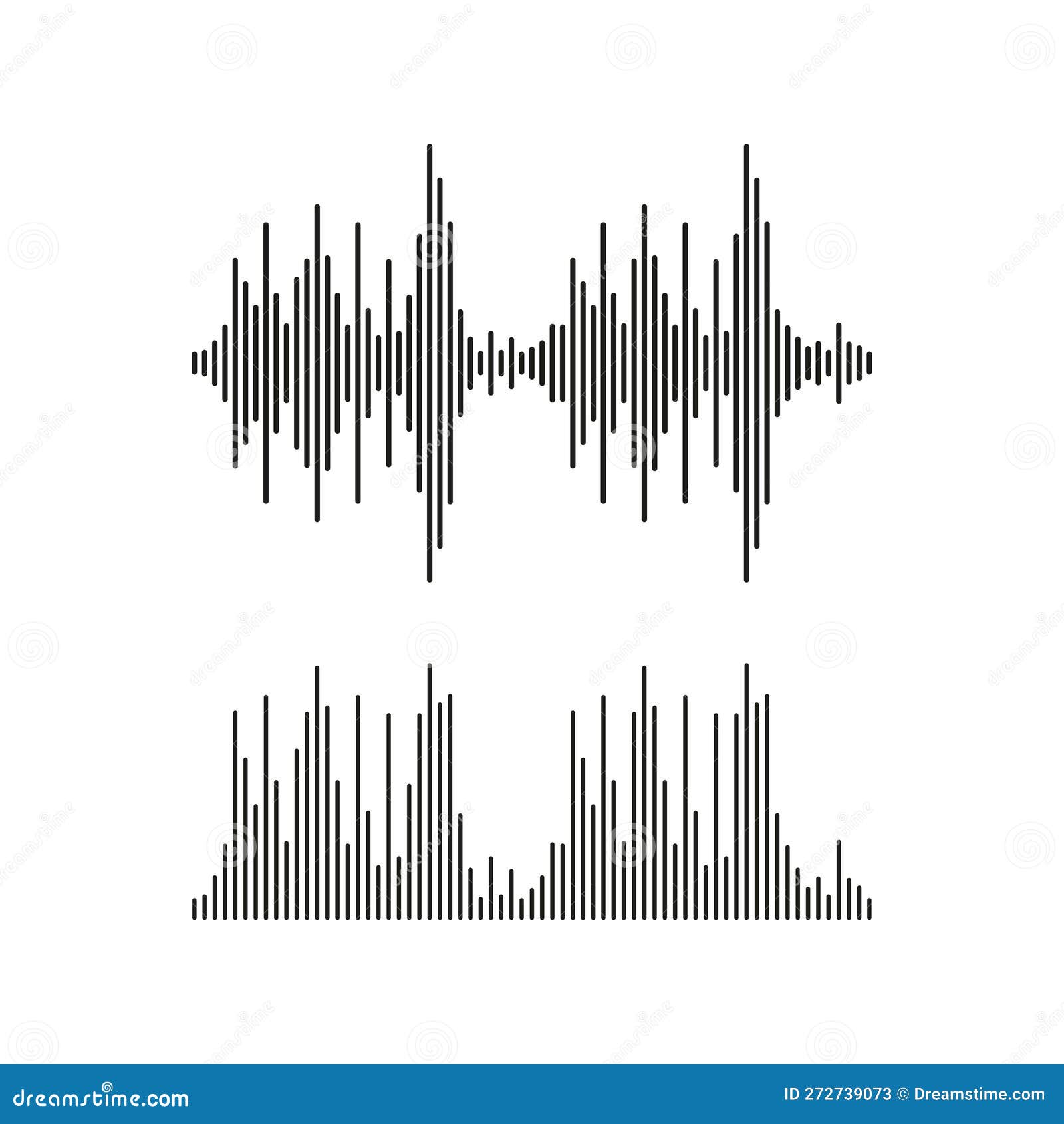 Black Sound Wave. Music Track Sound Wave. Vector Illustration Stock ...