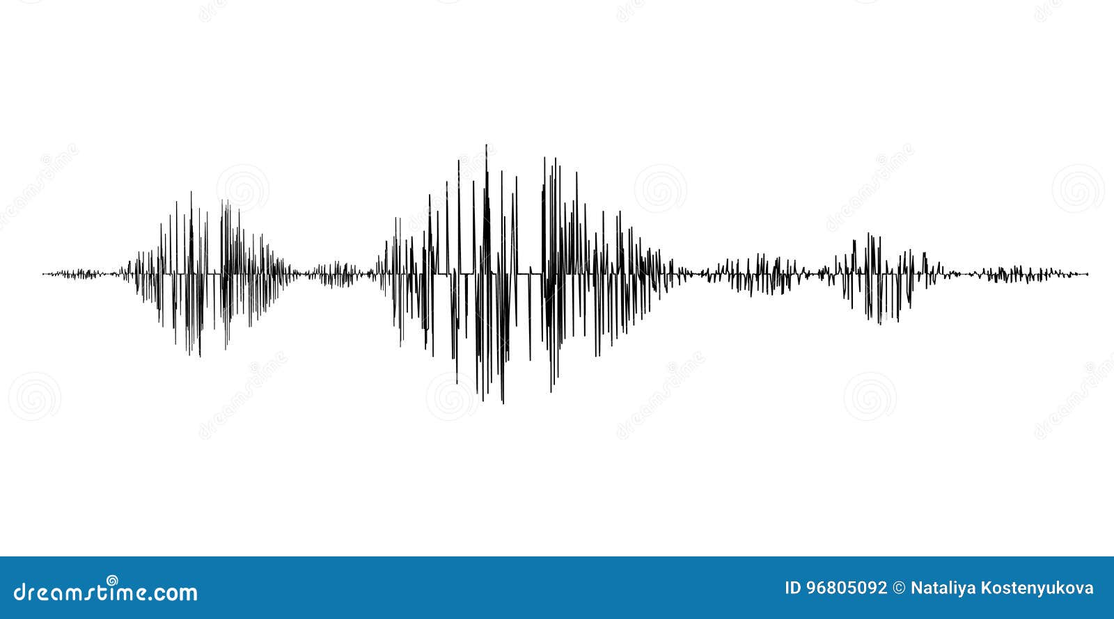 Black sound waves stock vector. Illustration of digital - 96805092