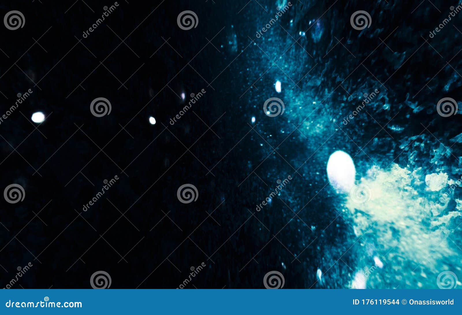 Black Space Light Glow Abstract Background Art Stock Illustration ...