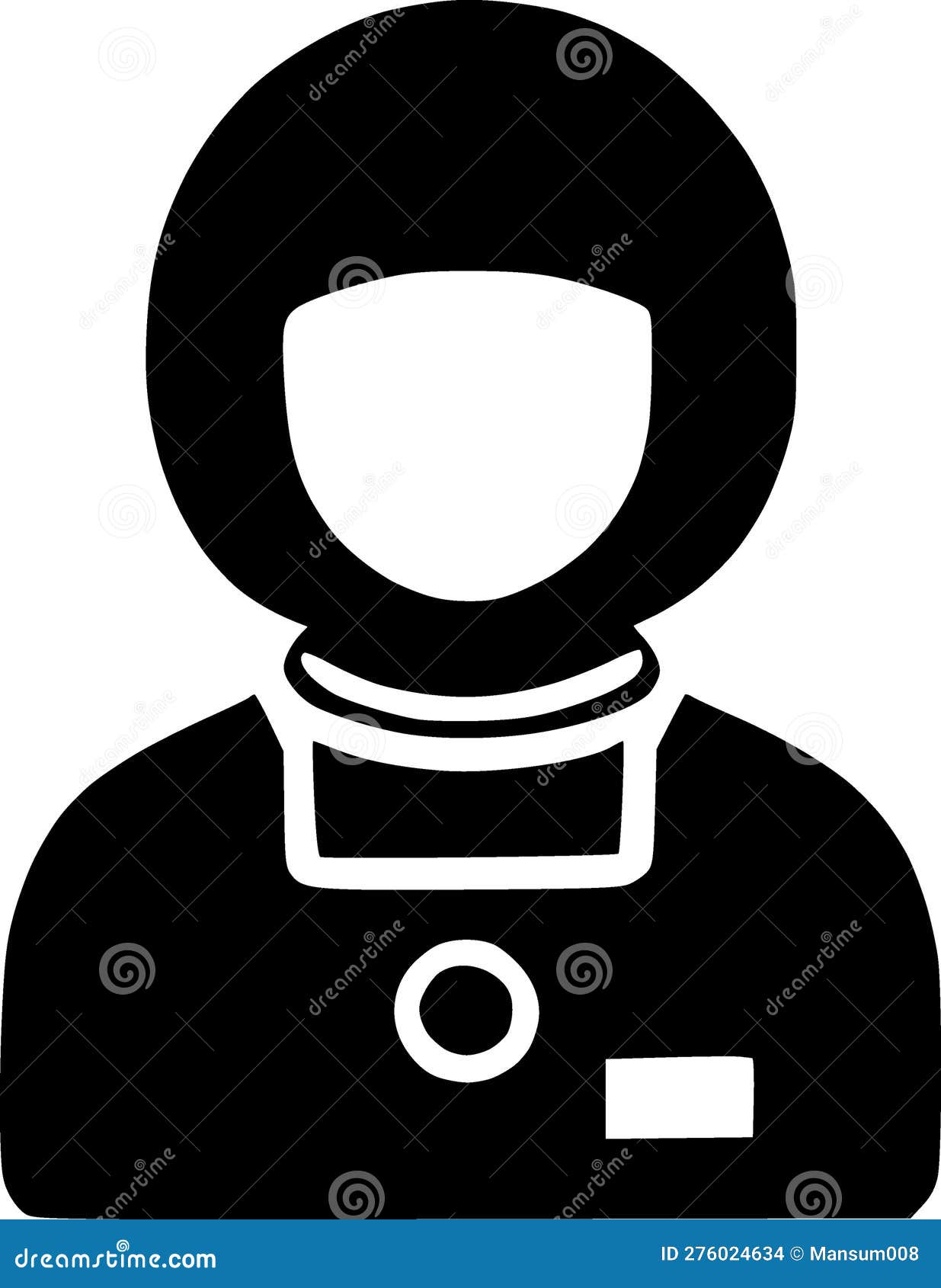 Black Spaceman Avatar. Web Icon Stock Illustration - Illustration of ...