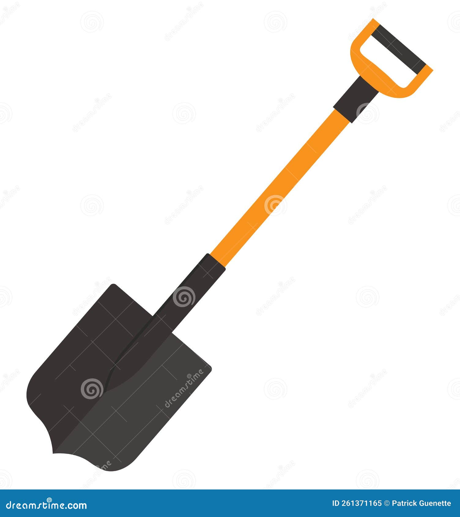 Black spade, icon stock vector. Illustration of white - 261371165