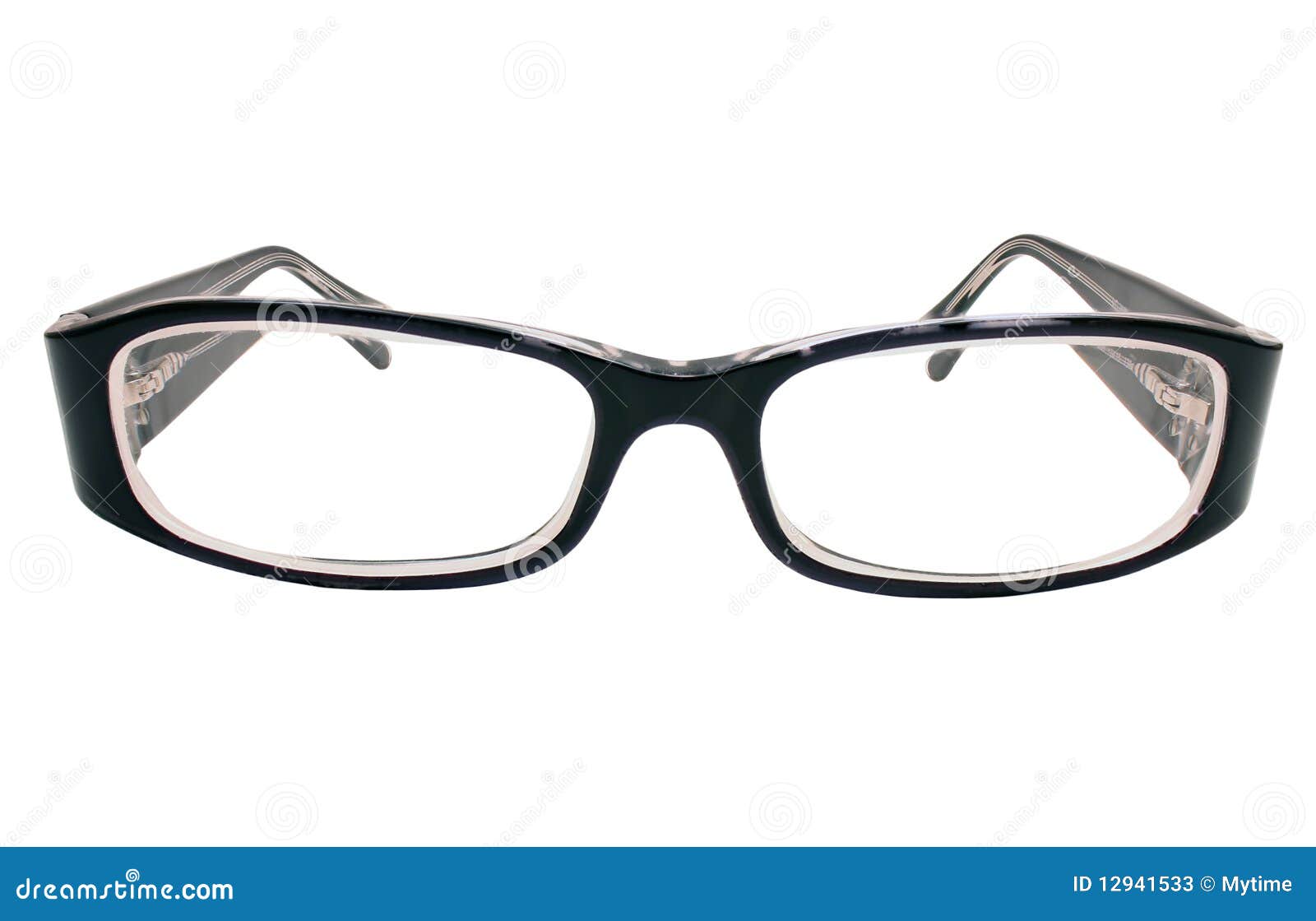 Black Spectacles Isolated on White Background Stock Image - Image of ...