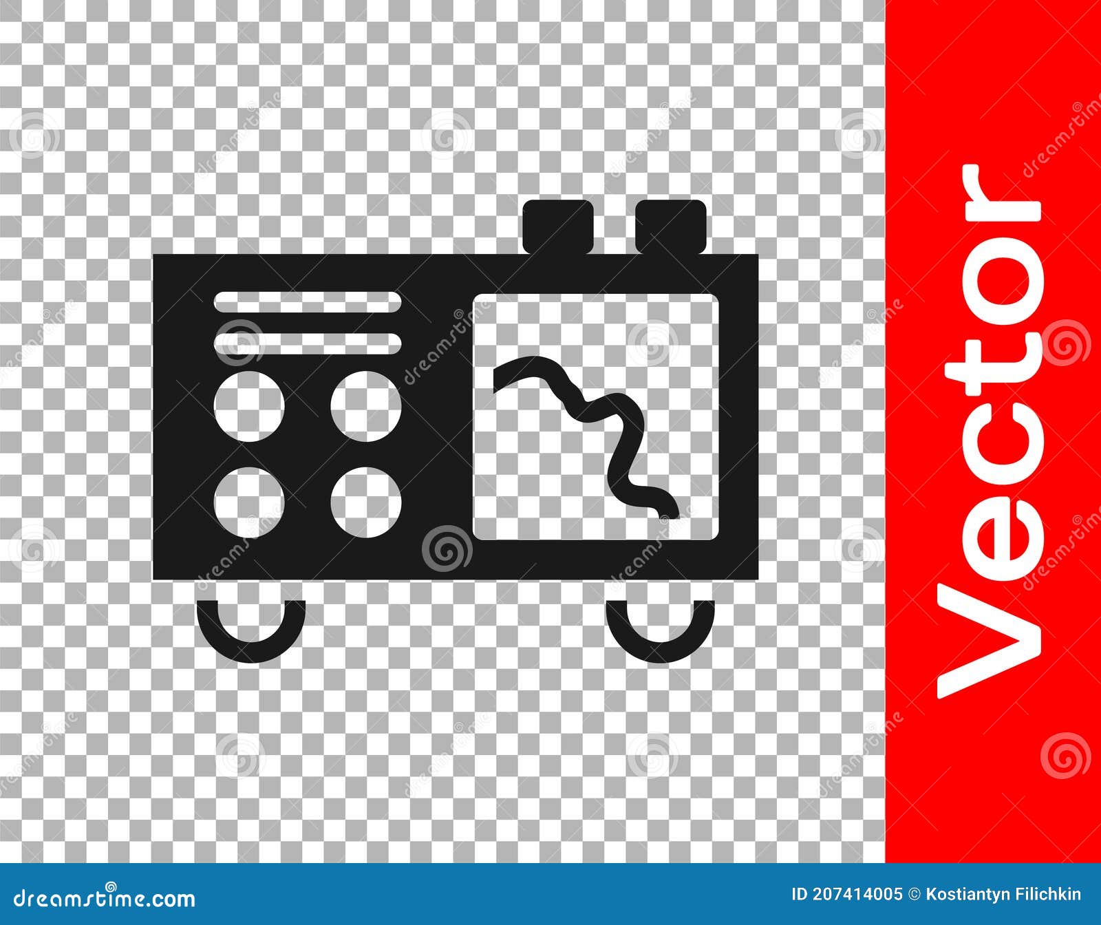 Black Spectrometer Icon Isolated On Transparent Background. Vector ...