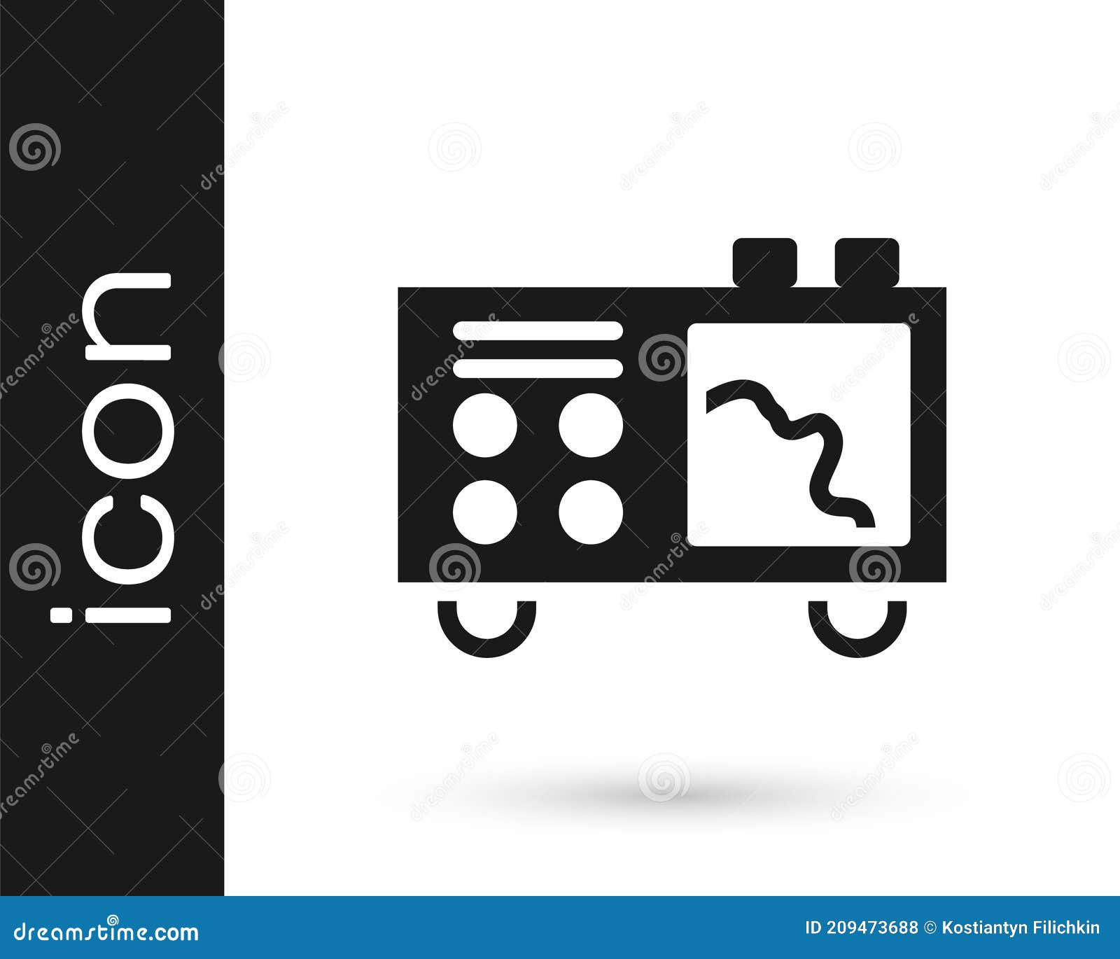 Black Spectrometer Icon Isolated On Transparent Background. Vector ...