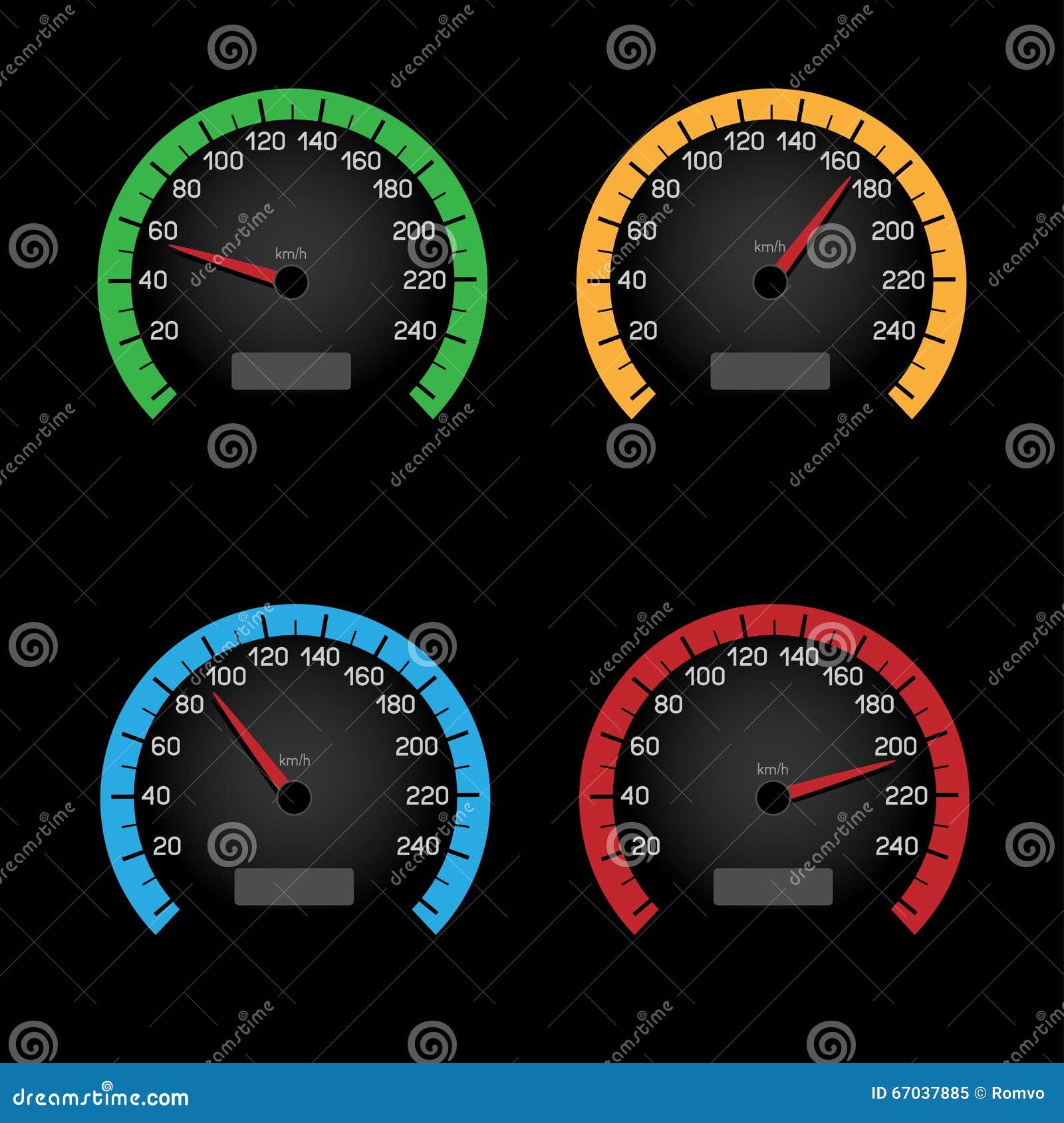 Black speedometer dial stock vector. Illustration of indicate - 67037885