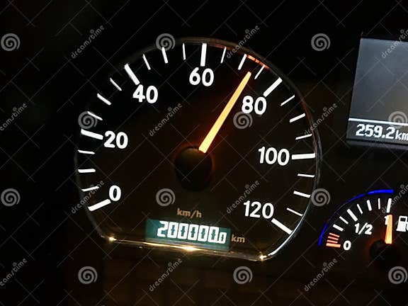 Speedometer with Display Inside the Car Stock Image - Image of display ...