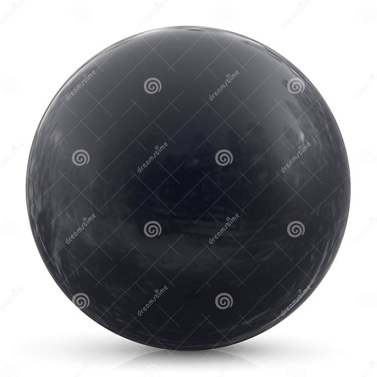 Black Sphere Ball Round Button Basic Circle Geometric Shape Stock ...