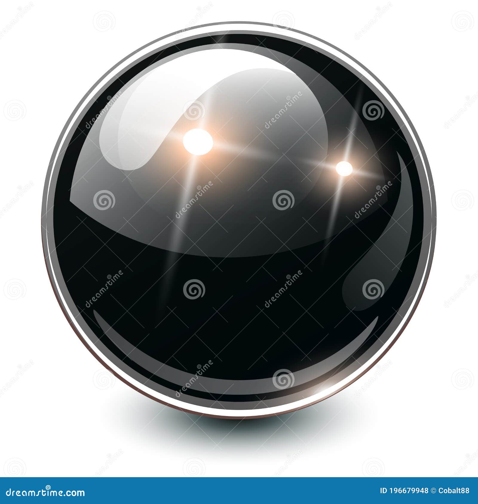 Black 3D Sphere With Dotted Texture On White Background. Design Element ...