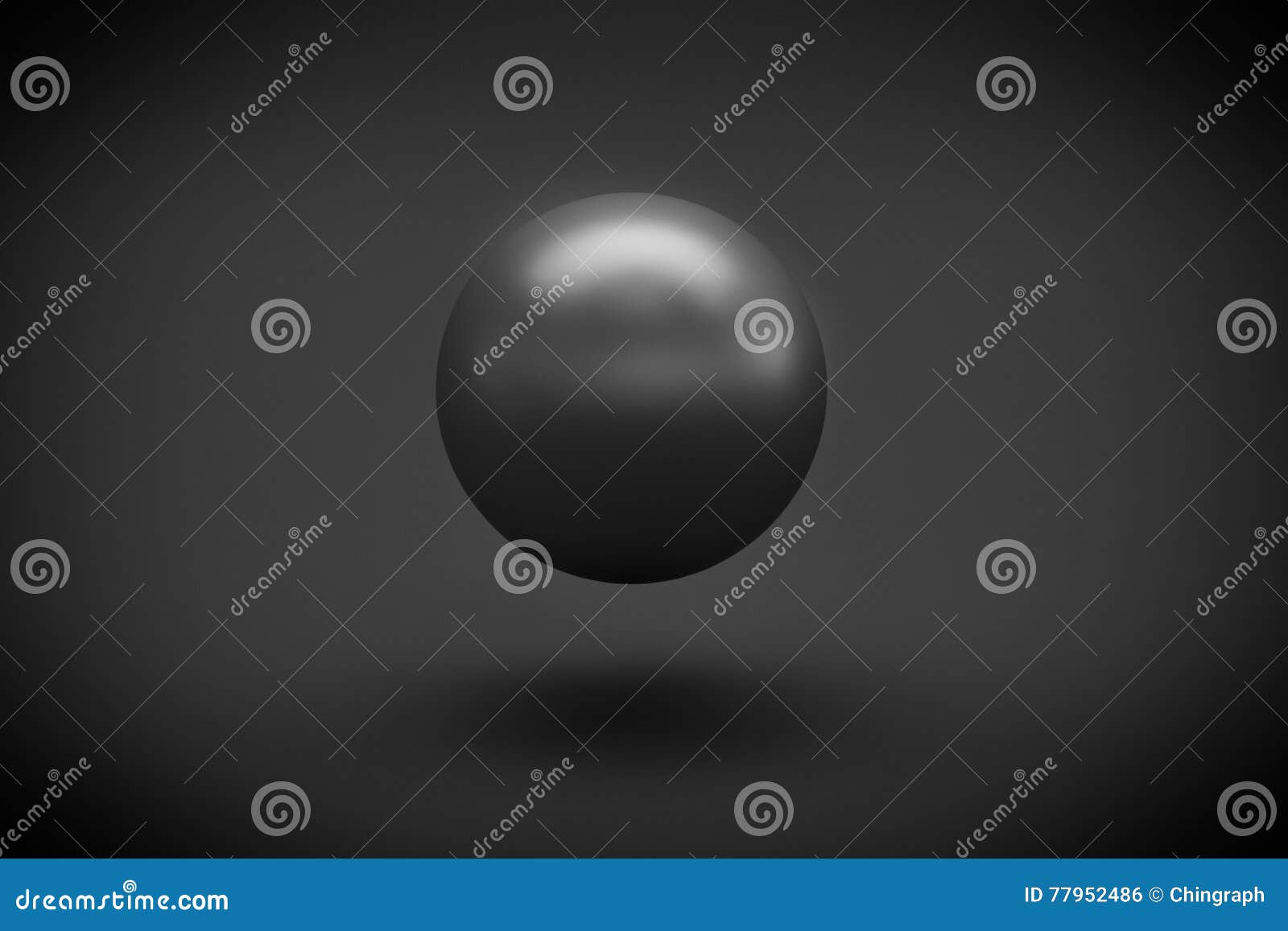 Black Sphere Levitation on Black Background 3d Rendering Stock ...