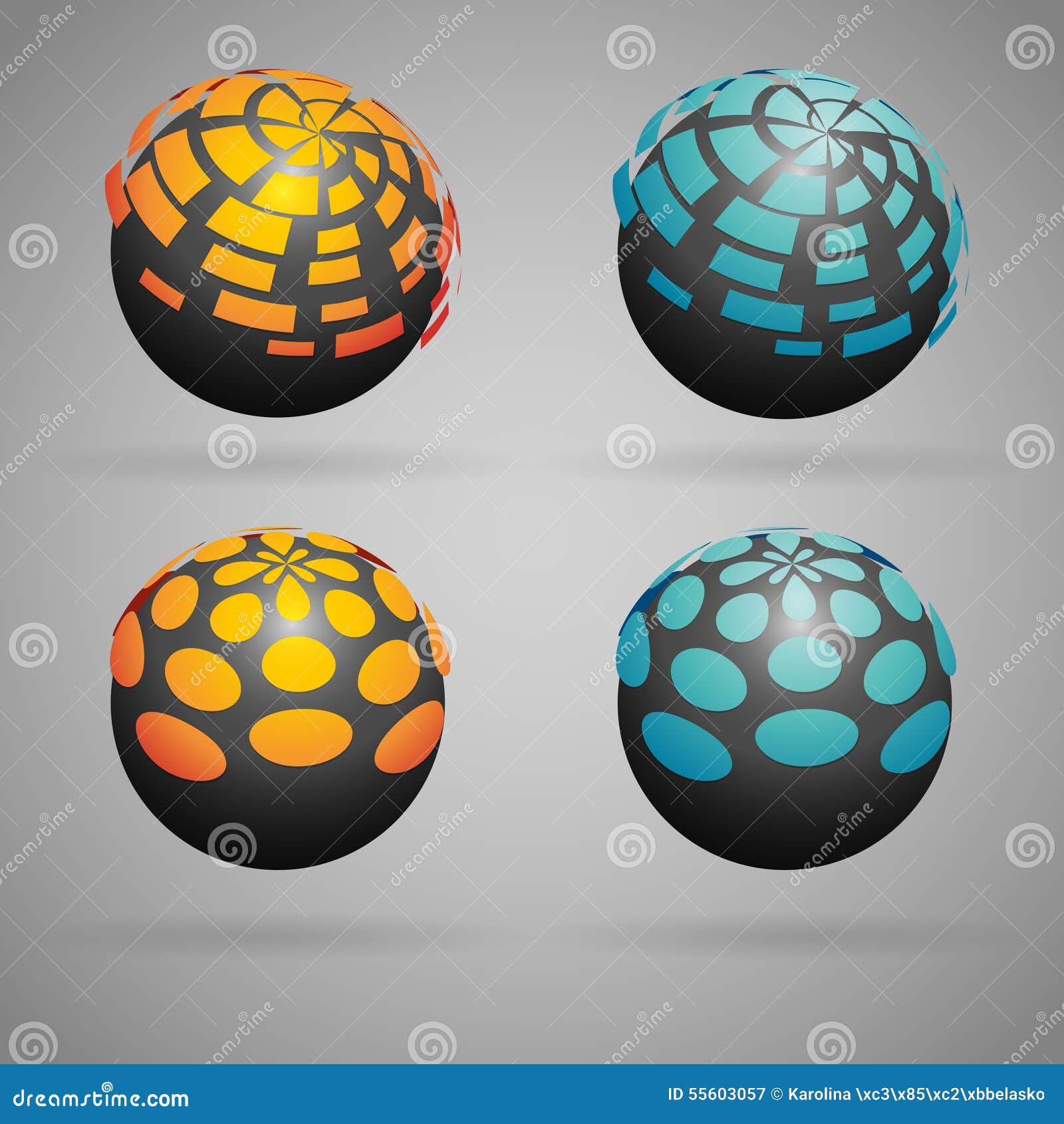 Black Sphere Cartoon Vector | CartoonDealer.com #55603057
