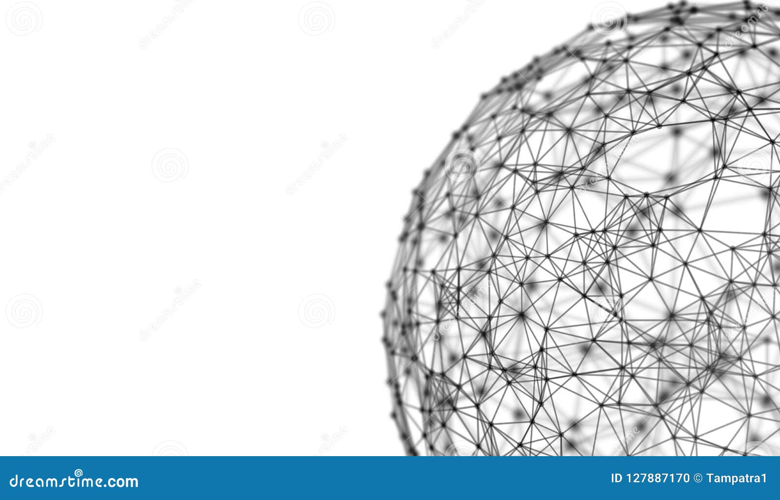 Black Sphere Shape Ball with Digital Data and Network Connection Stock ...