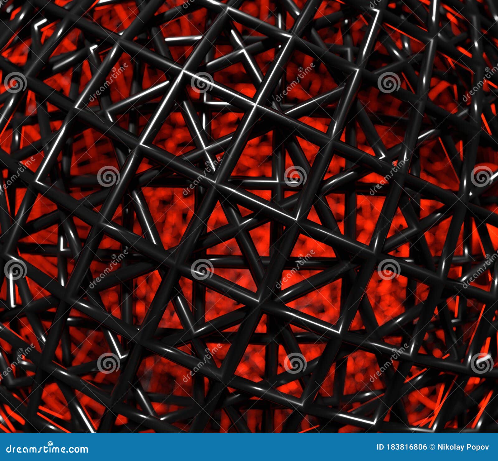 Black spherical frame stock photo. Image of cells, grate - 183816806