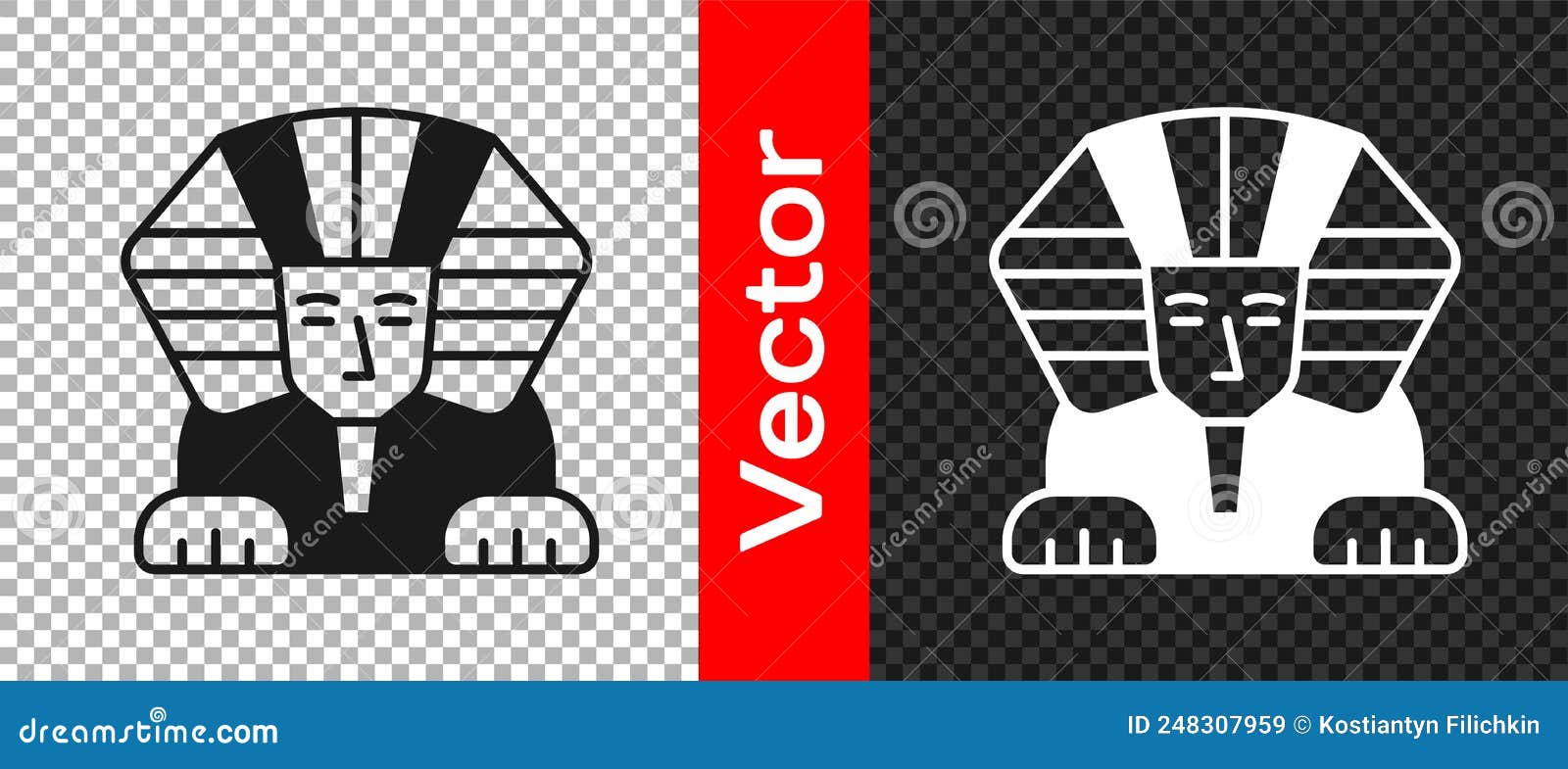 Black Sphinx - Mythical Creature Of Ancient Egypt Icon Isolated On ...