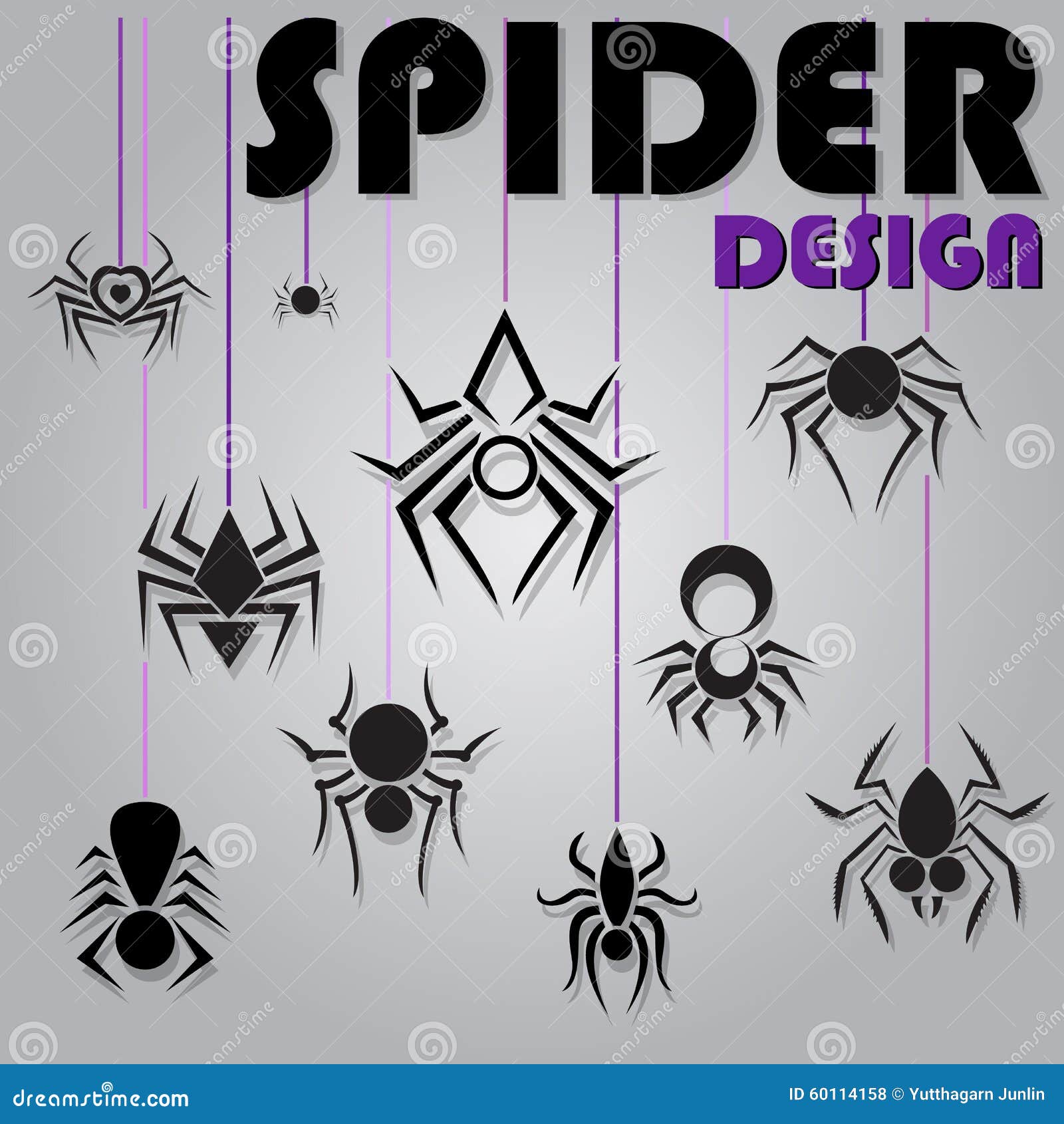 Black Spider Vector Illustration | CartoonDealer.com #60114158
