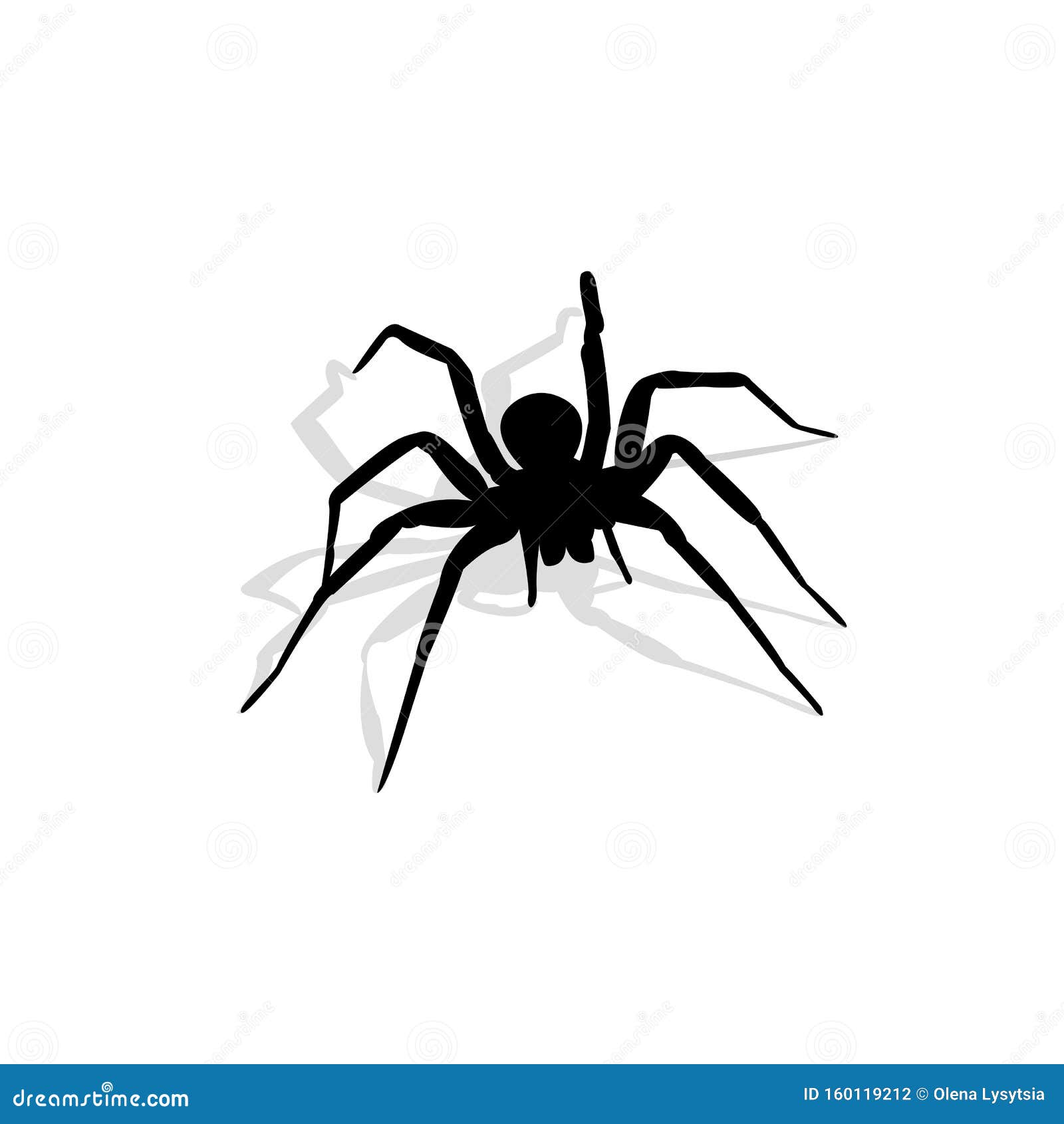 Black Spider Vector Illustration. Stock Vector - Illustration of ...