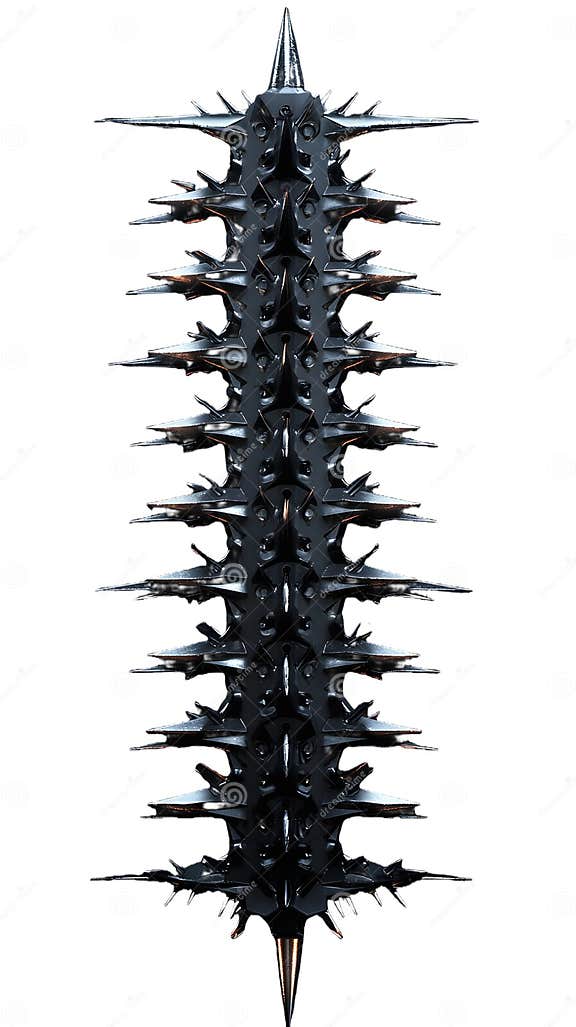 Black Spiked Object with Sharp Protrusions Stock Illustration ...
