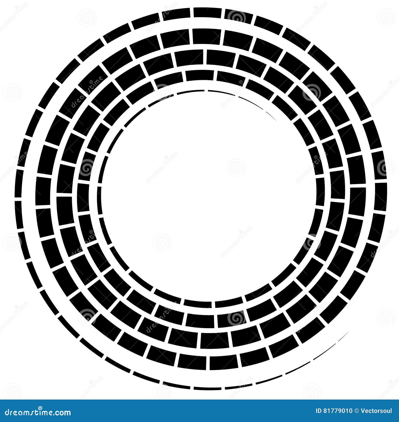 Black Segmented Circle Set Vector Illustration | CartoonDealer.com ...