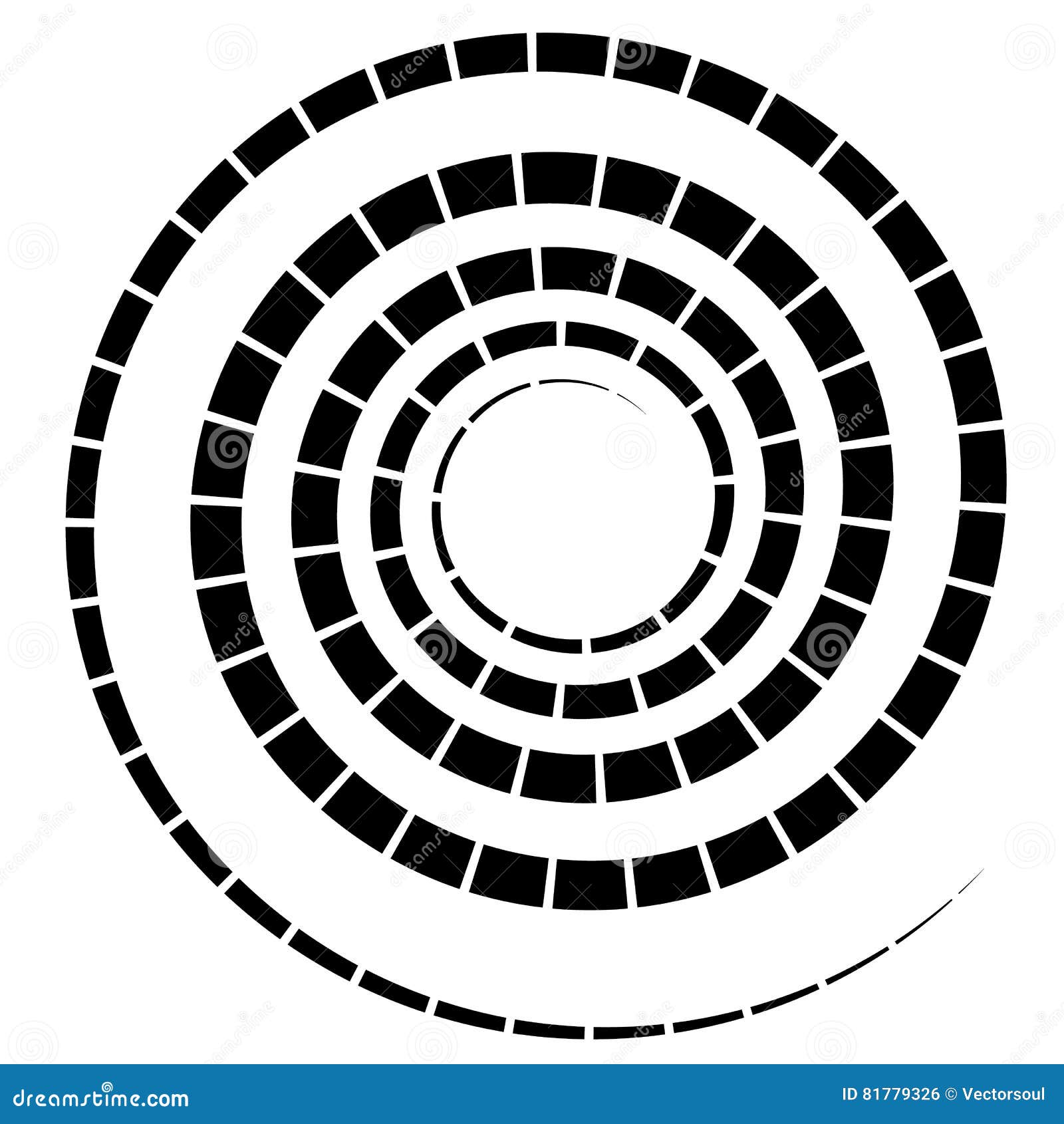 Black Segmented Circle Set Vector Illustration | CartoonDealer.com ...