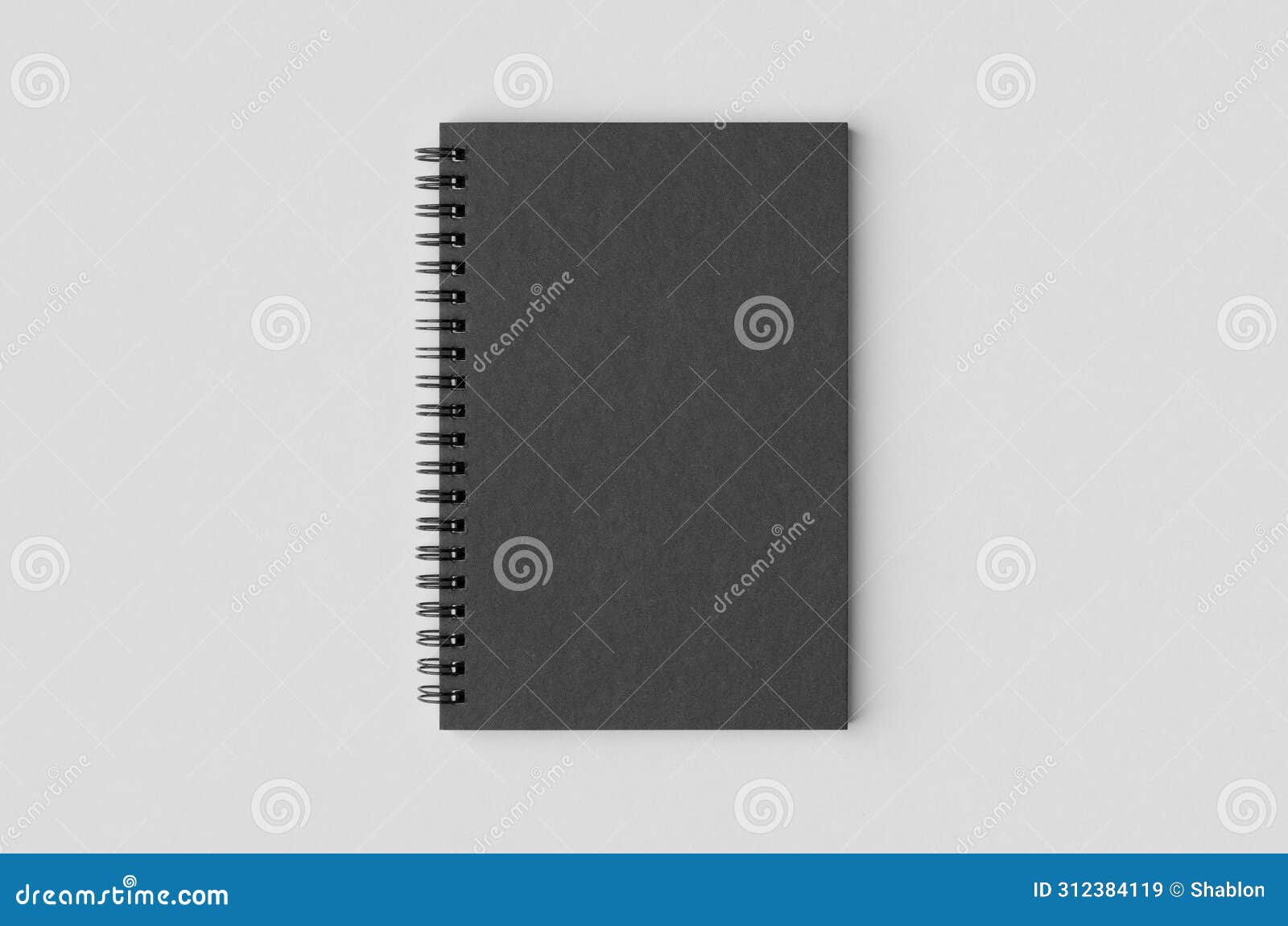 Black Spiral Notebook Mockup Stock Image - Image of isolated, cardboard ...