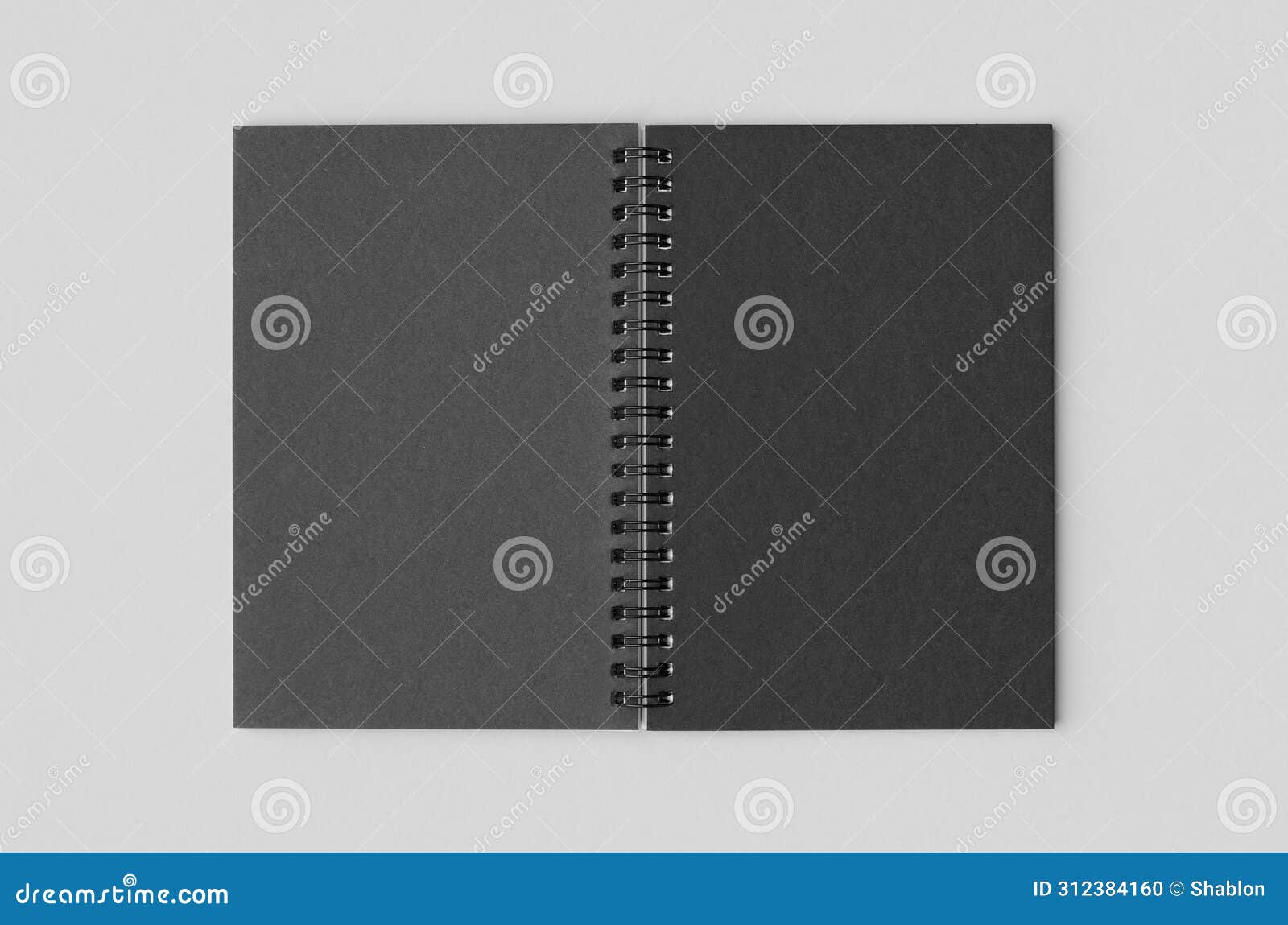 Black Spiral Notebook Mockup, Outside Stock Photo - Image of cardboard ...