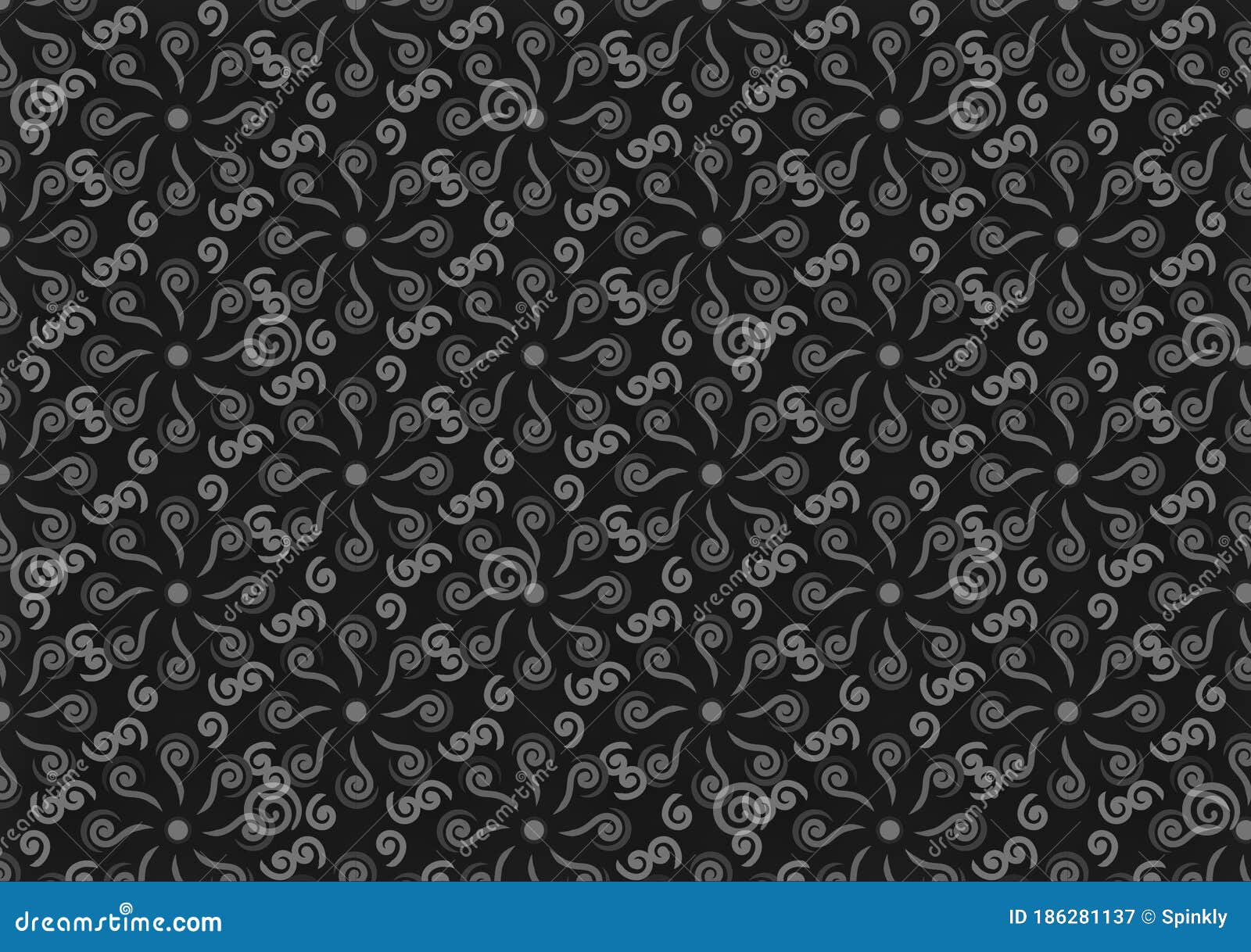Black Spiral Pattern Wallpaper for Use with Design Layouts Stock ...