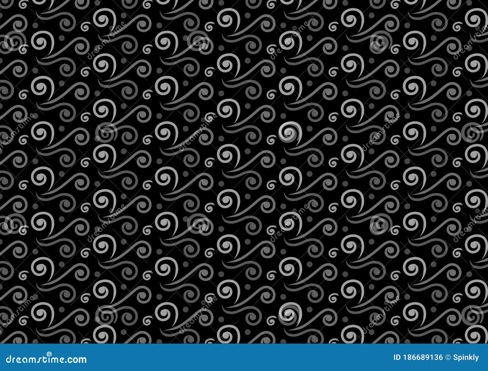 Black Spiral Pattern Wallpaper for Use with Design Layouts Stock ...